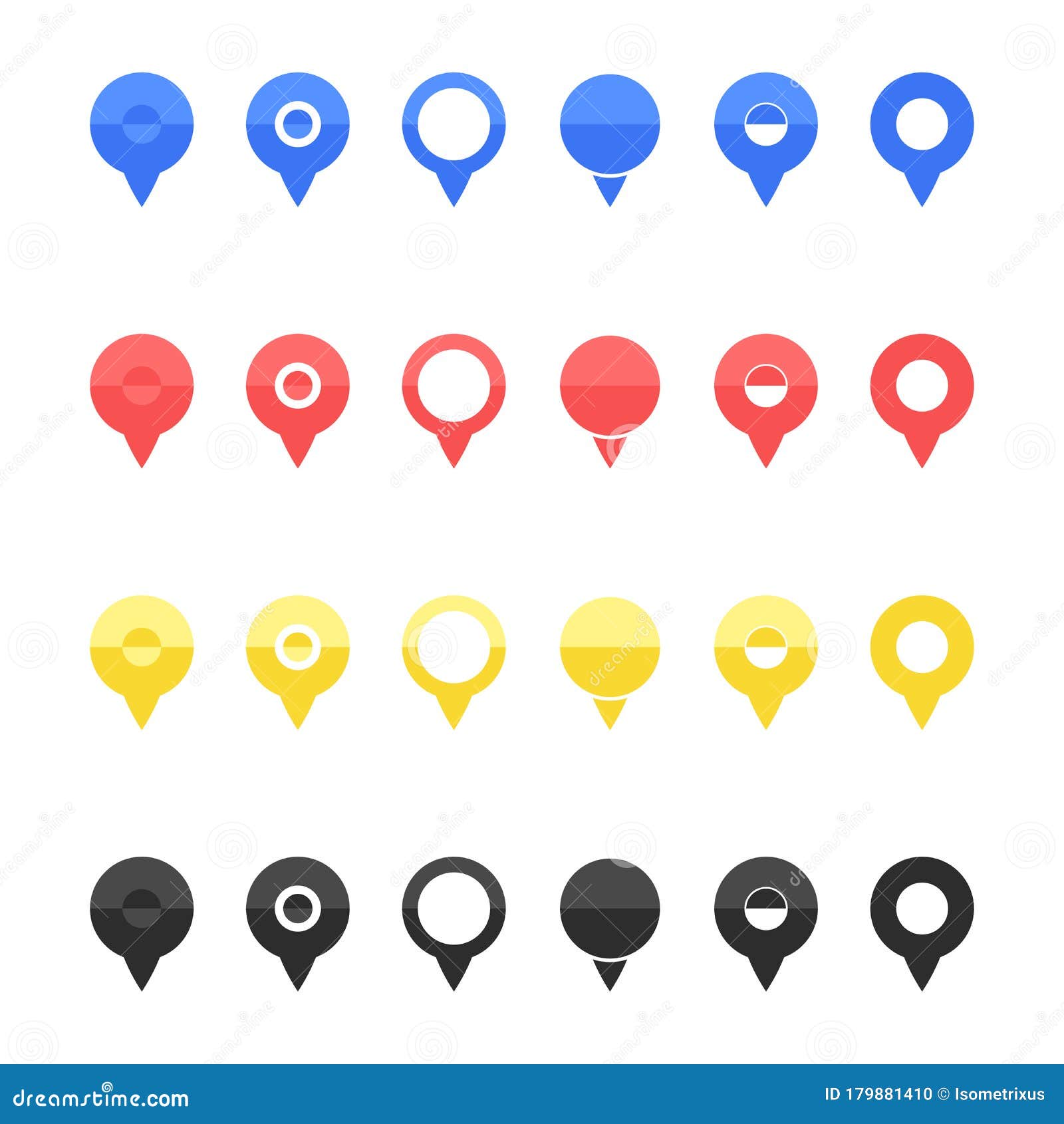 Pins for Map, Location Symbol, Navigation Position Road Marker and ...