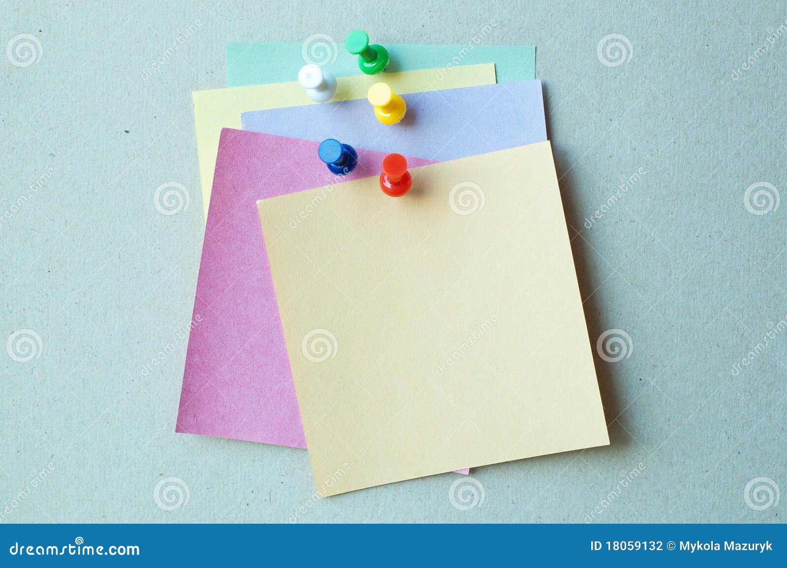 Pins with note paper stock photo. Image of concept, ideas - 18059132