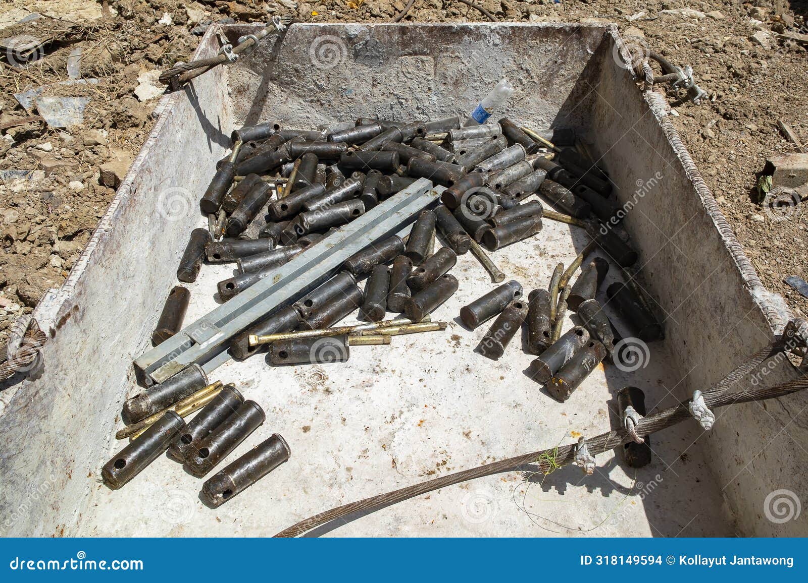 The Pins Shaft of the Tower Crane when Tower Crane Has Been Dismantling ...
