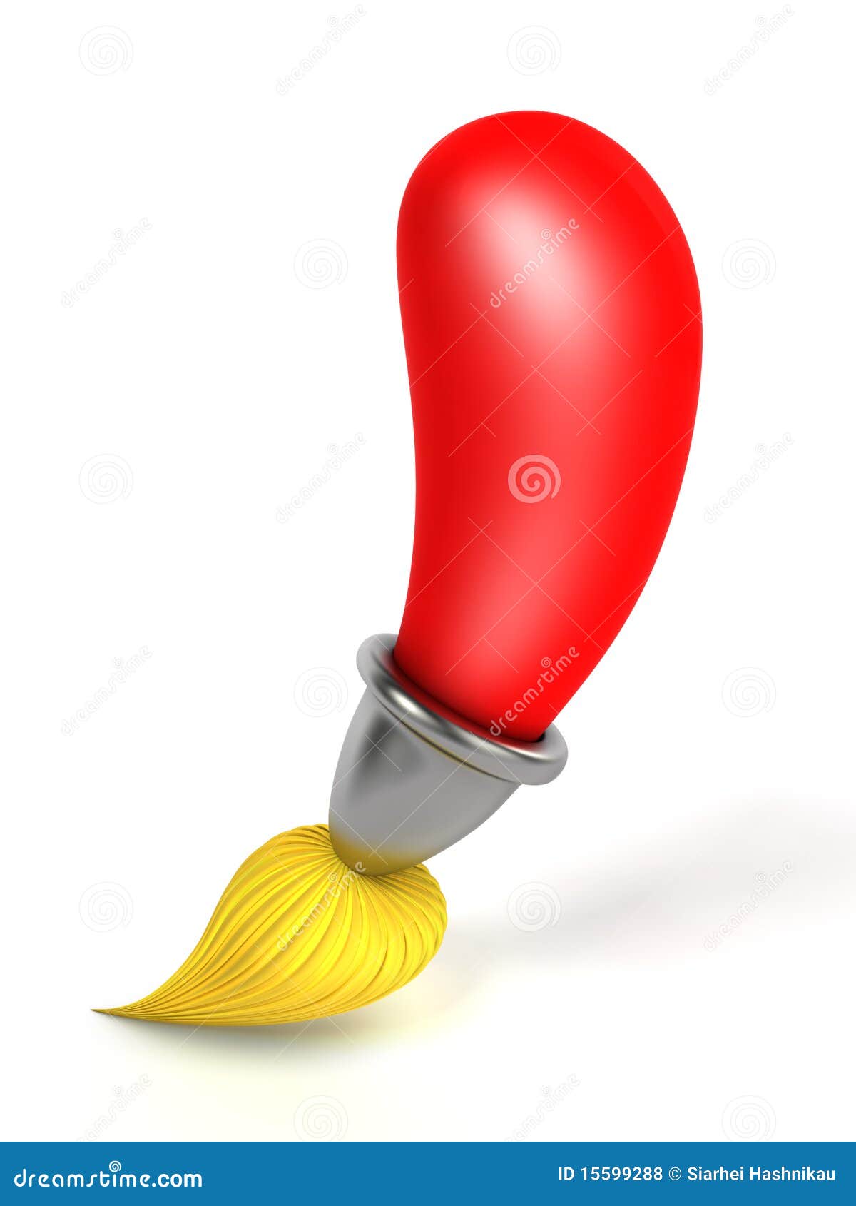 Pinsel. Karikatur 3D. stock abbildung. Illustration von kreativität ...