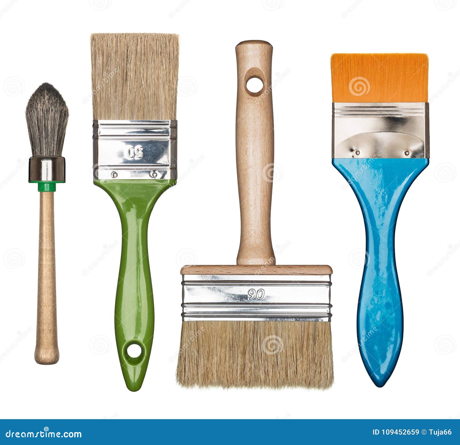 Pinsel lokalisiert stockbild. Bild von grün, industriell - 109452659