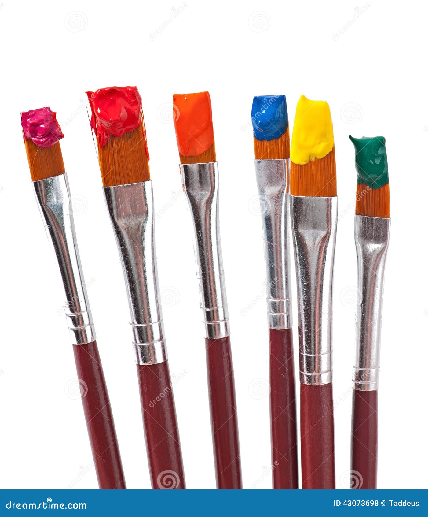Pinsel mit Farbe stockfoto. Bild von hintergrund, schmutzig - 43073698