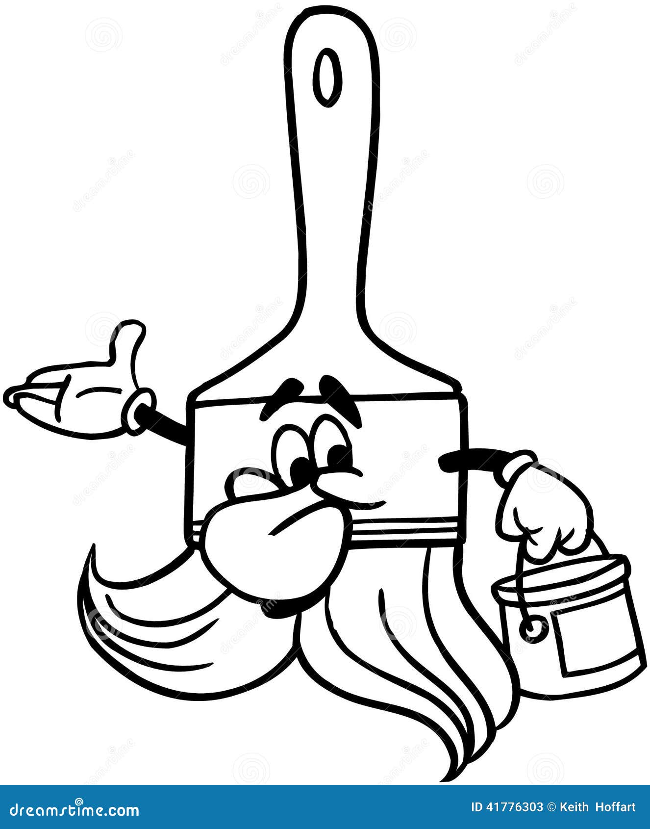 Pinselkarikatur Vektor Clipart Vektor Abbildung - Illustration von lack ...
