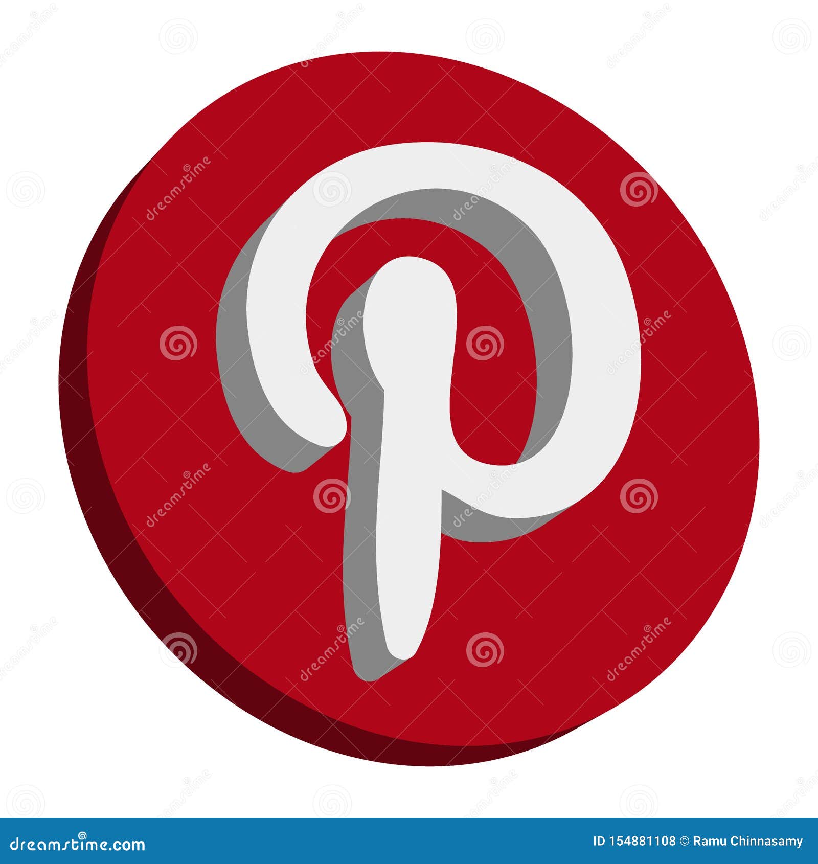 Pinterest Icon Logo Cartoon Vector | CartoonDealer.com #156387907