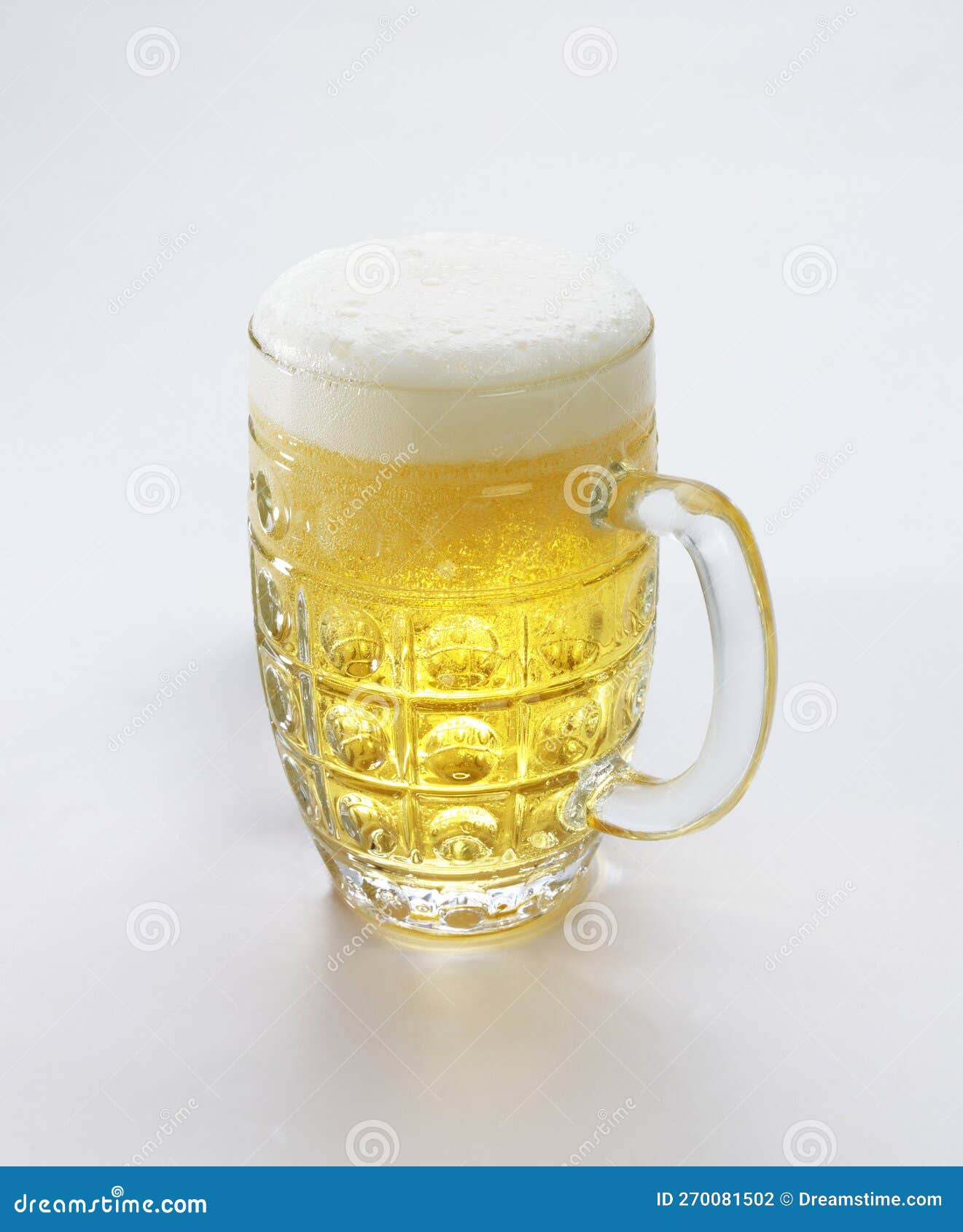 Pint of Beer in a Fancy Beer Glass Isolated on White. Stock Photo ...