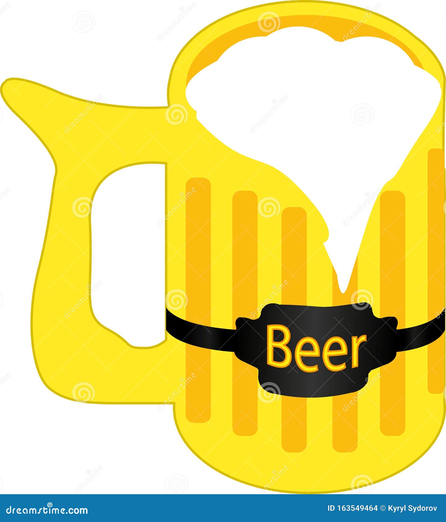 Pint of Beer Icon vector stock photo. Illustration of yummy - 163549464
