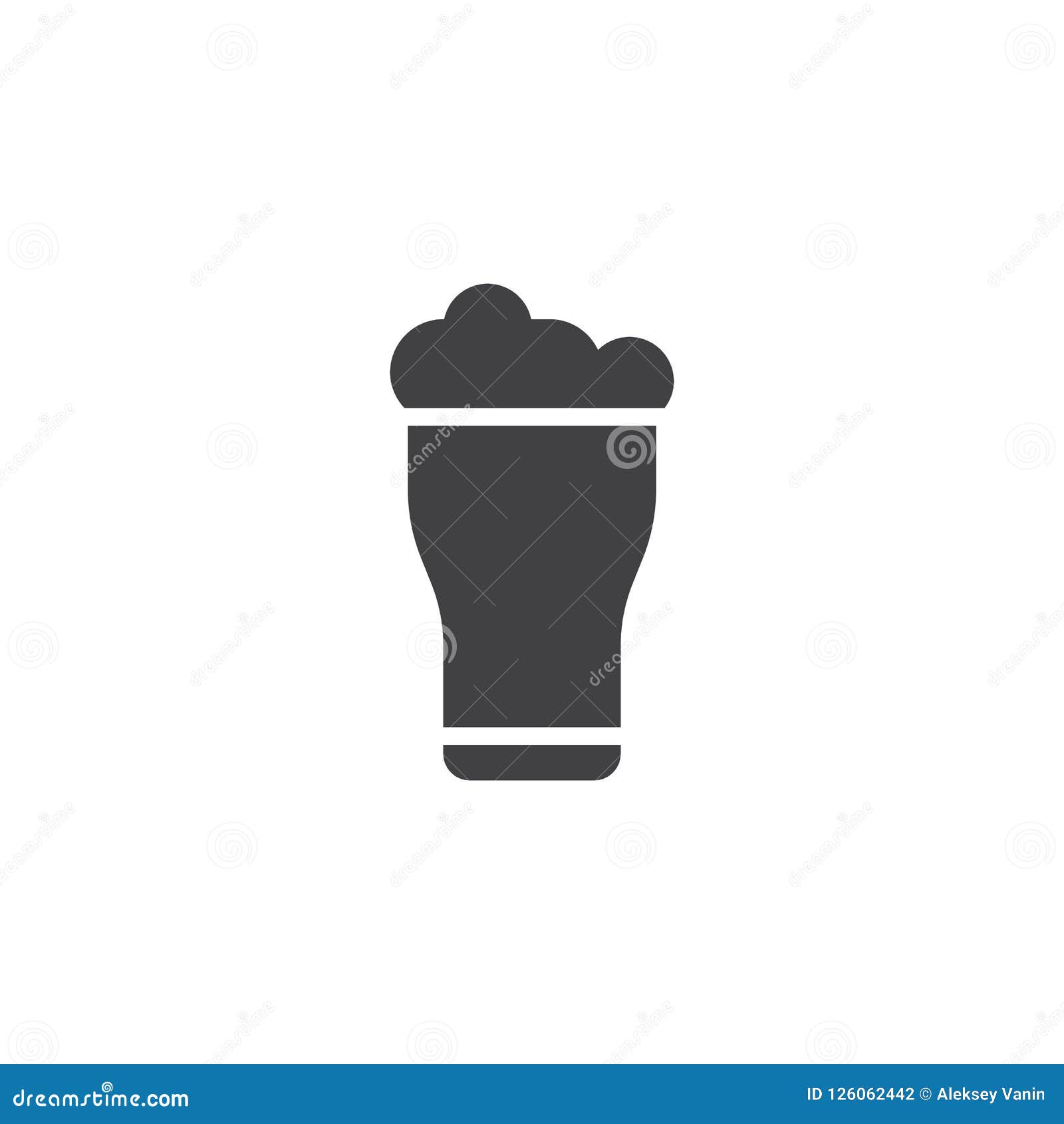 Pint of beer vector icon stock vector. Illustration of lager - 126062442