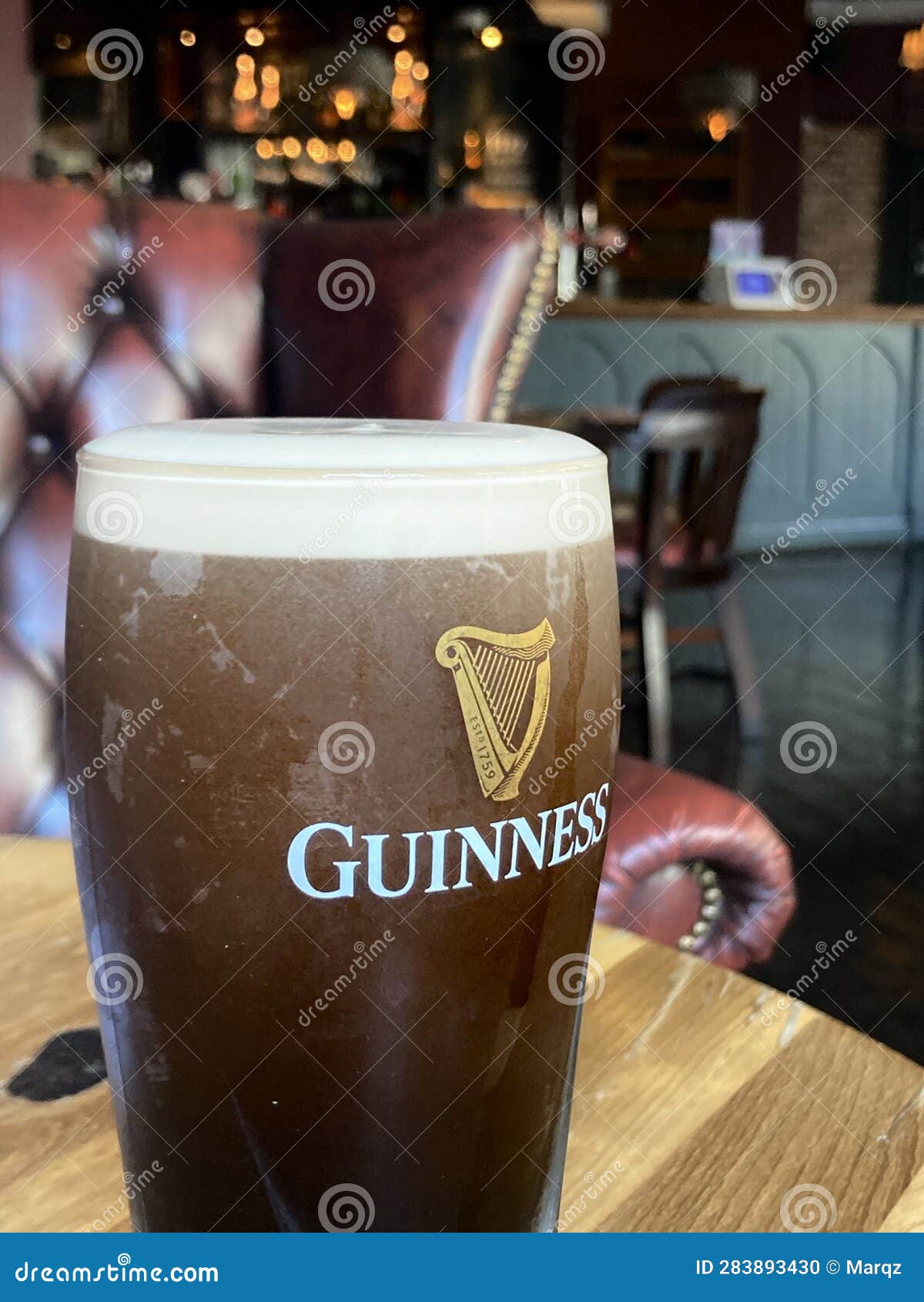 Pint of Guinness stock photo. Image of coffee, irish - 283893430