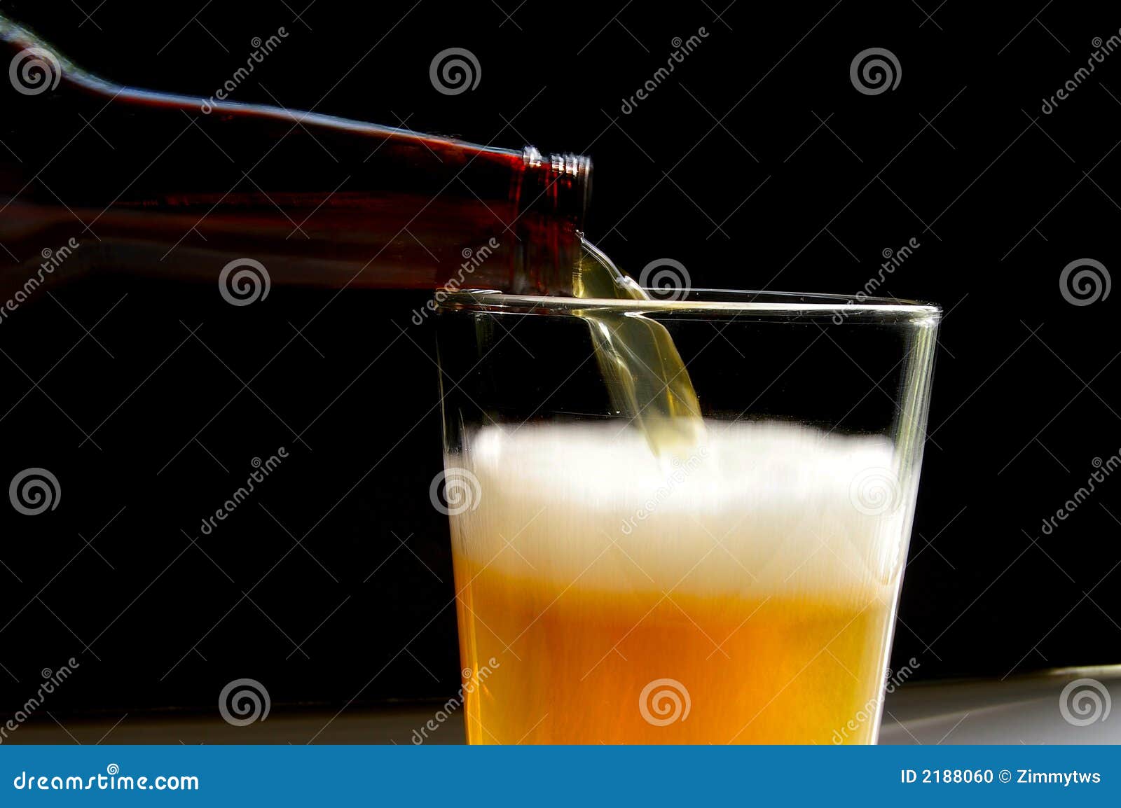 Pint pour stock photo. Image of beer, restaurant, bottle - 2188060