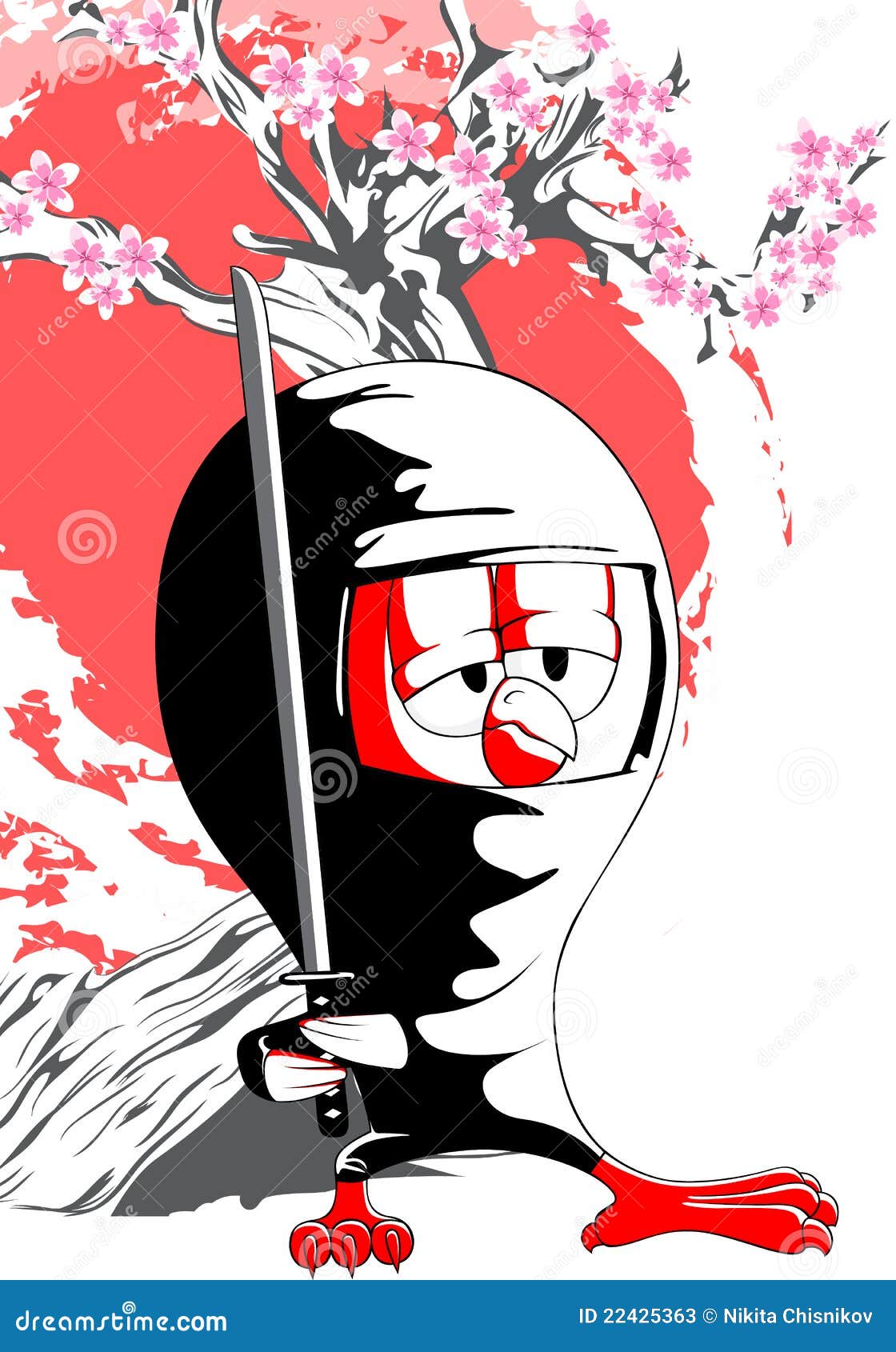 Pintainho Do Ninja Dos Desenhos Animados Ilustração do Vetor ...