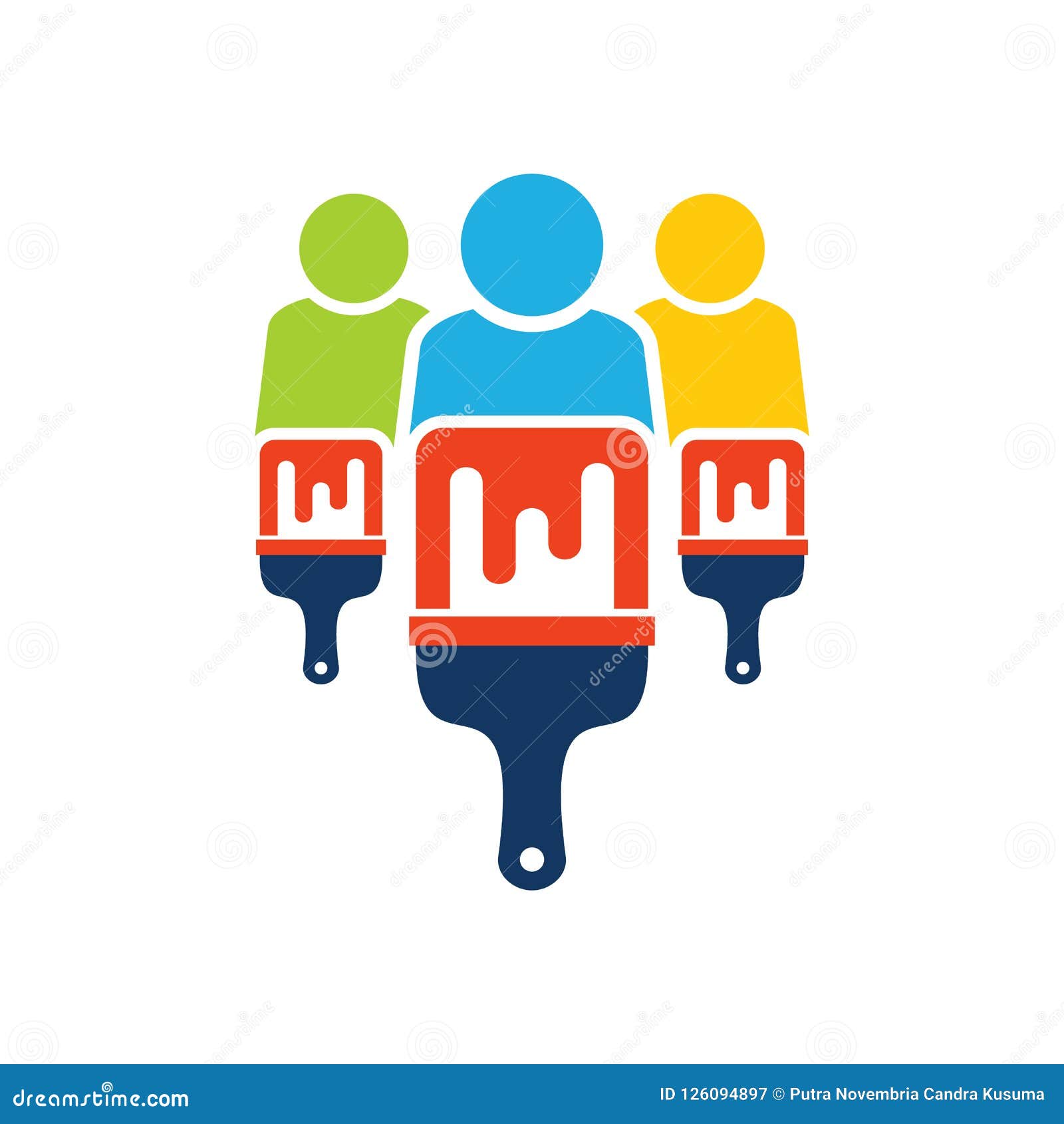 Pinte Al Grupo Logo Icon Design Ilustración del Vector - Ilustración de ...