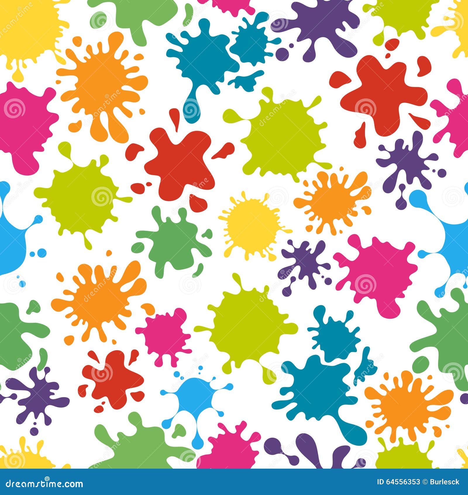 Pinte O Vetor Do Teste Padrão Dos Splats Ilustração do Vetor ...