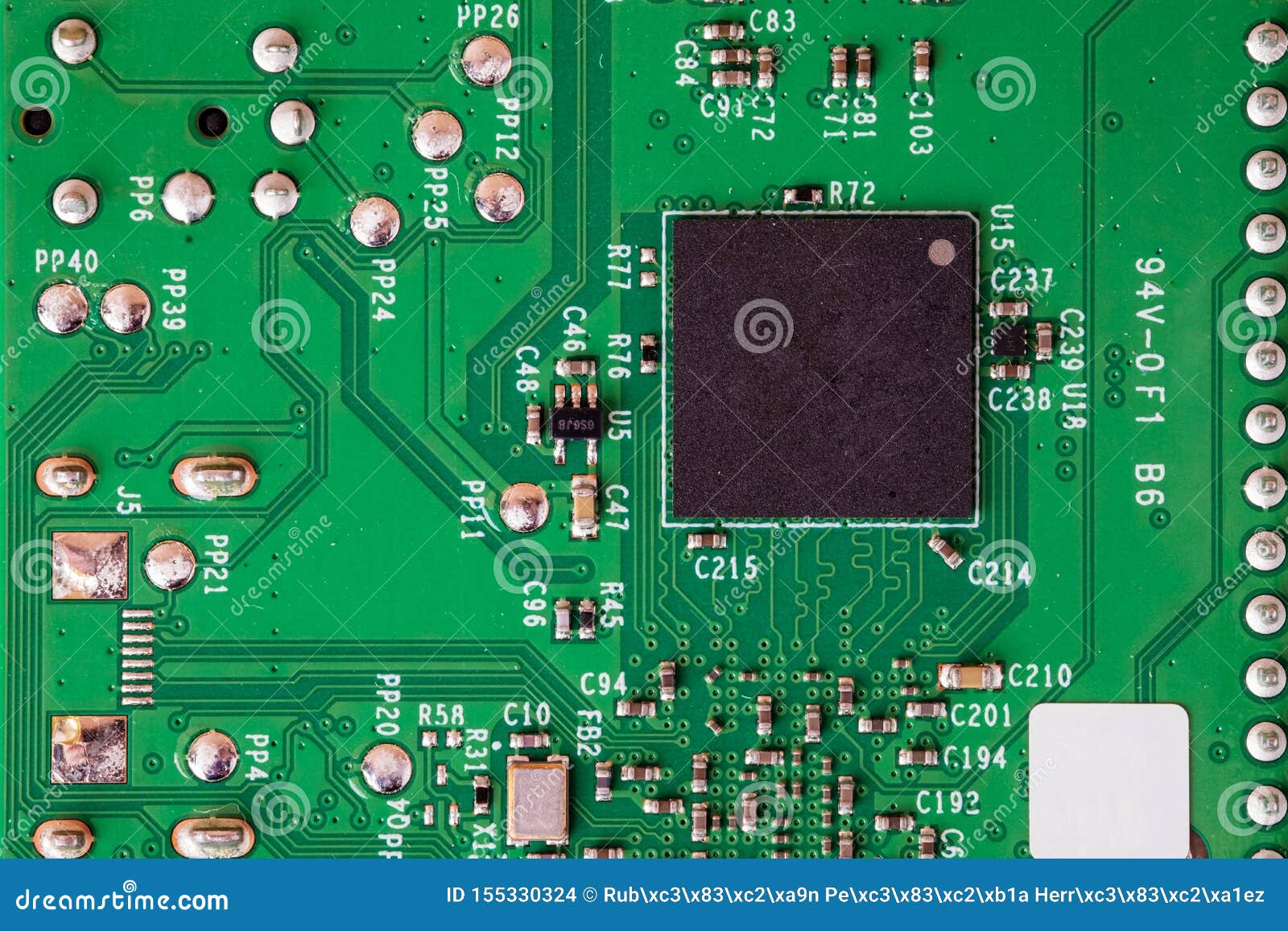 Pinted Circuit Board Close Up Detail Macro Stock Photo - Image of ...