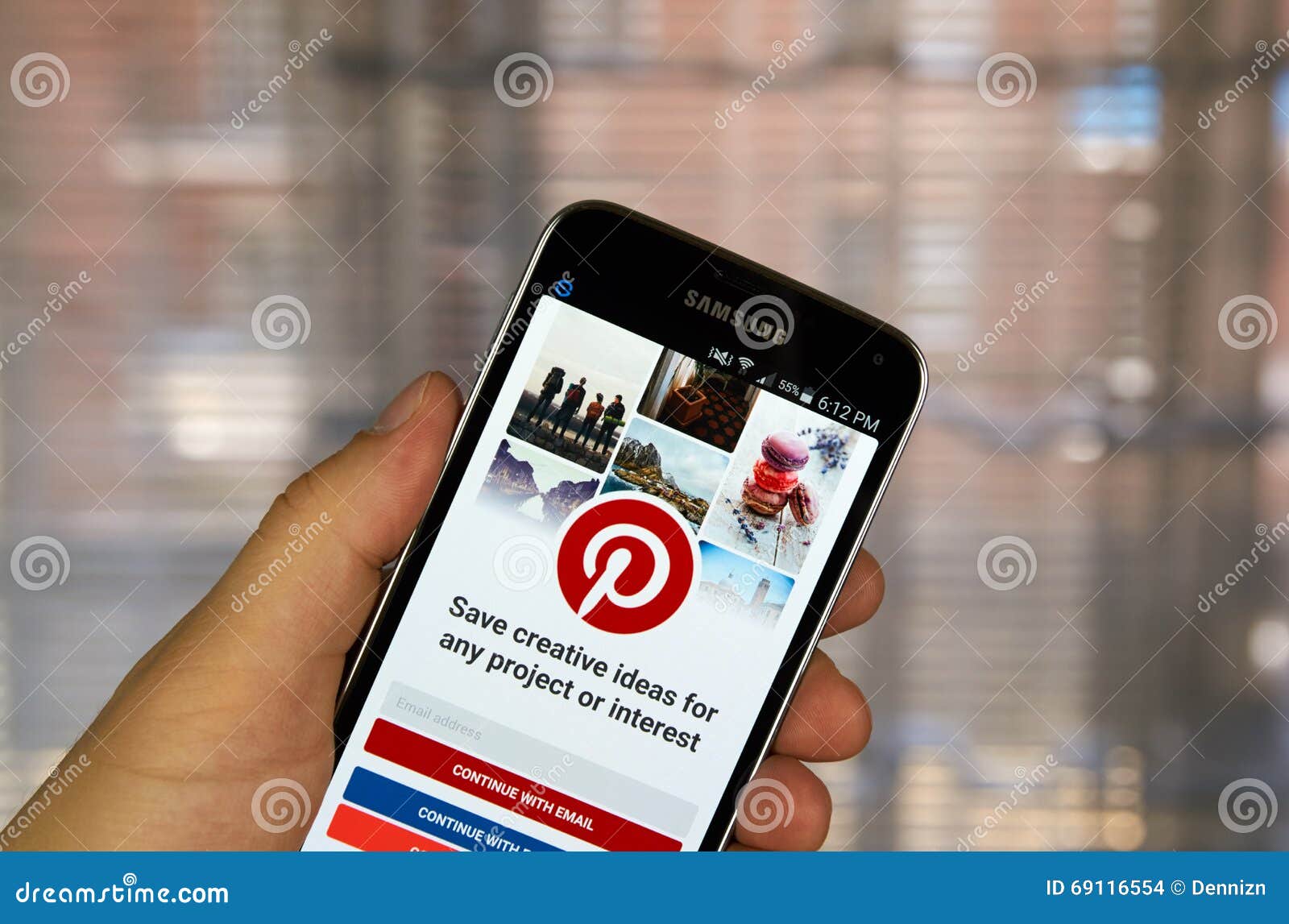Pinterest Application on Android Smartphone. Editorial Stock Image ...