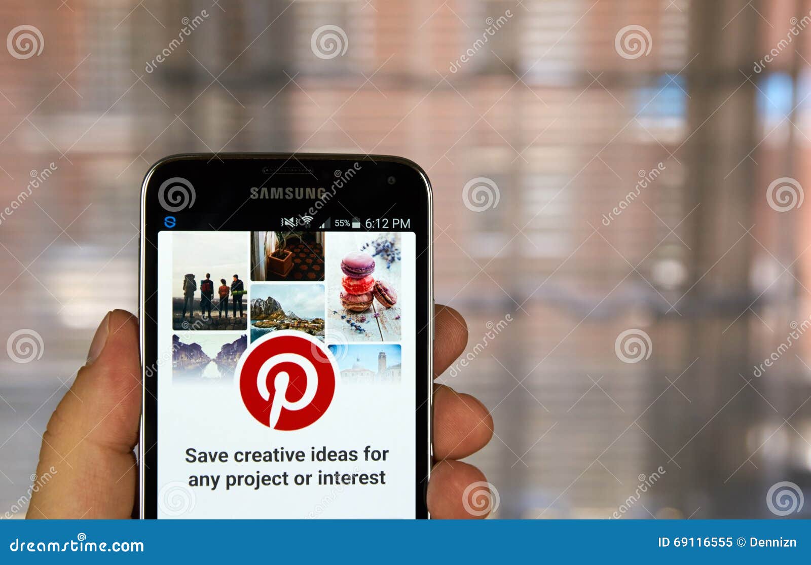 Pinterest Application on Android Smartphone. Editorial Image - Image of ...