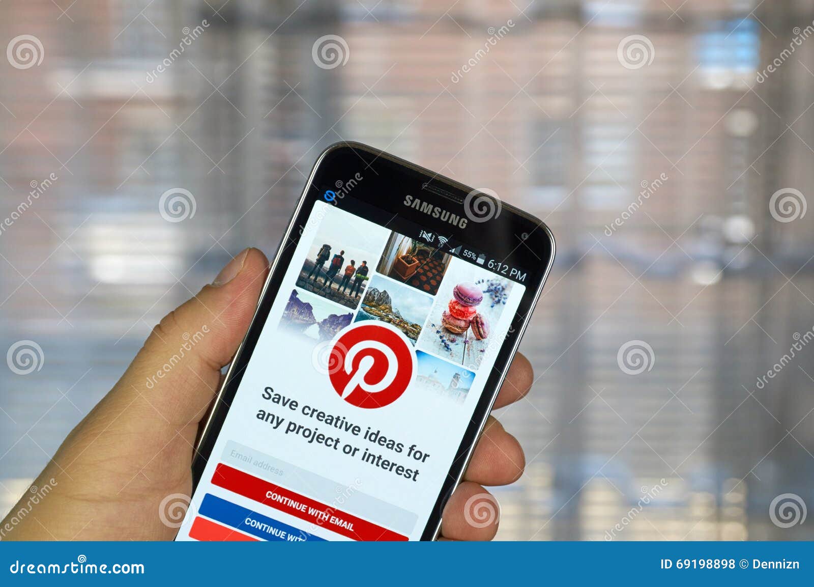 Pinterest Application on Android Smartphone. Editorial Stock Photo ...