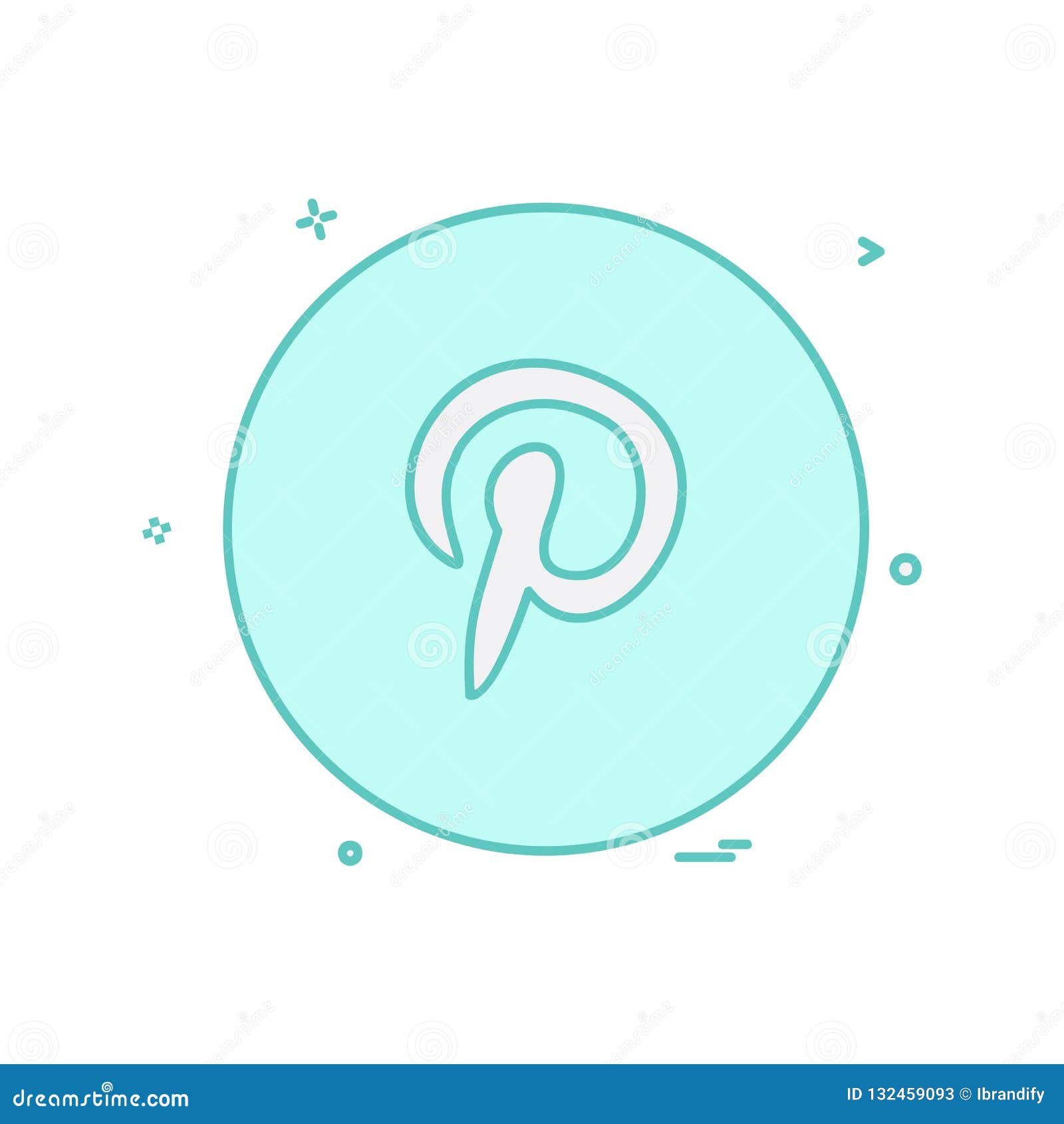 Pinterest Icon Design Vector Editorial Stock Photo - Illustration of ...