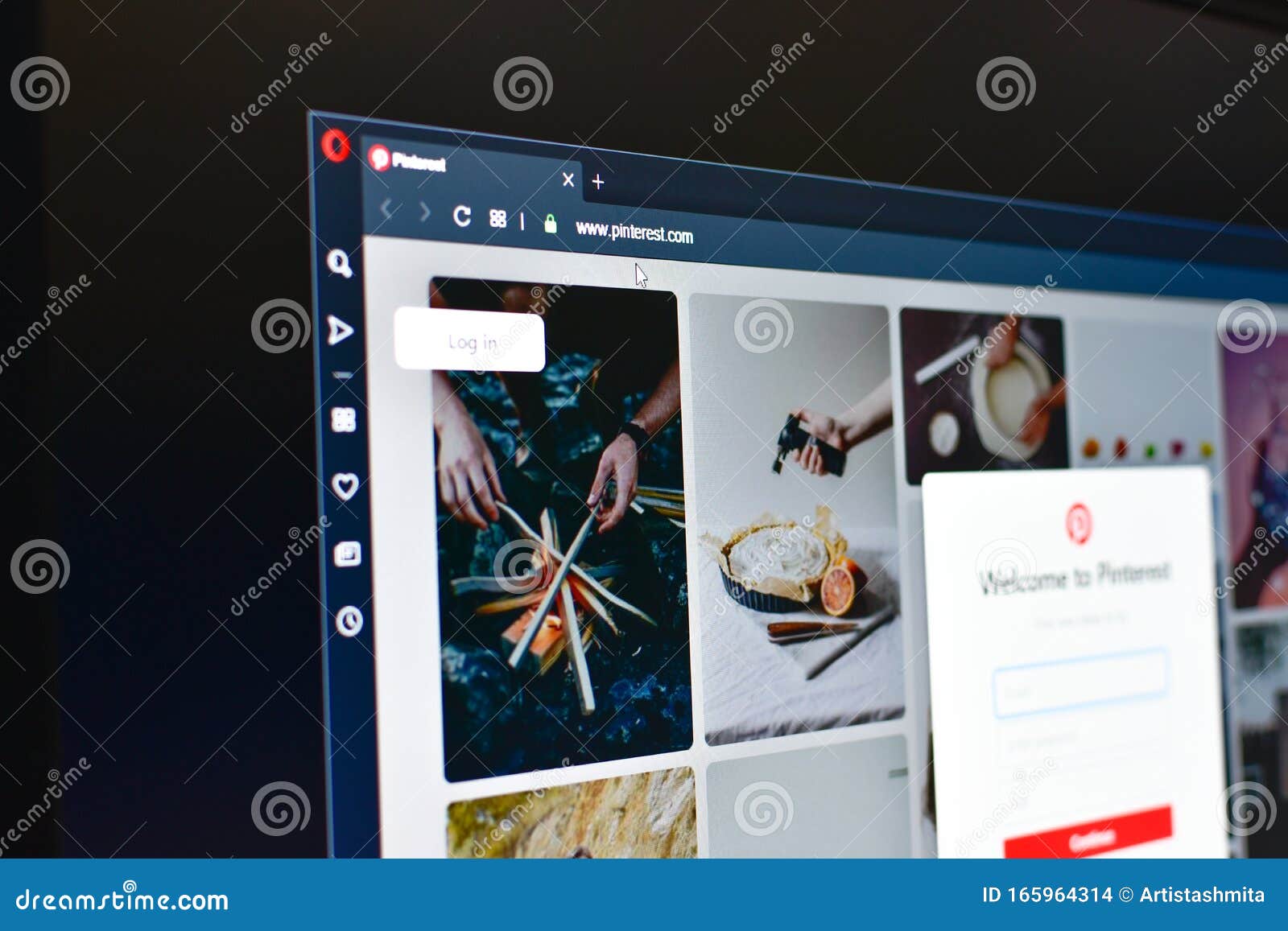 Pinterest Website on Computer Screen Editorial Stock Image - Image of ...