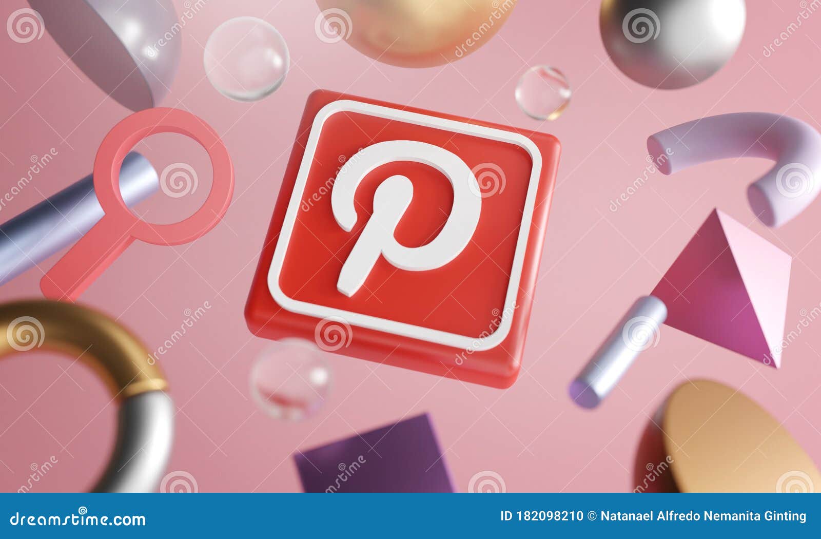 Pinterest Logo On Laptop Screen 3d Rendering. Technology Device ...