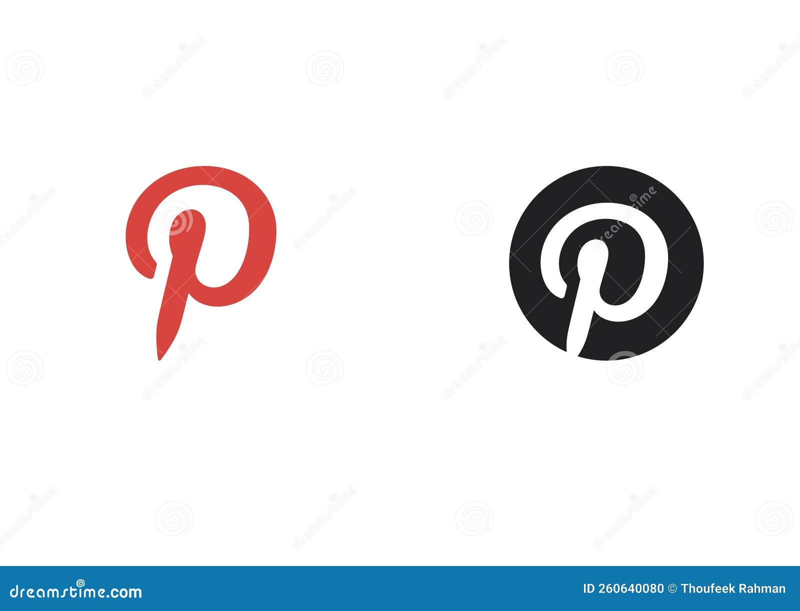Pinterest Logo and Flat Icon - Social Network Site Editorial Image ...