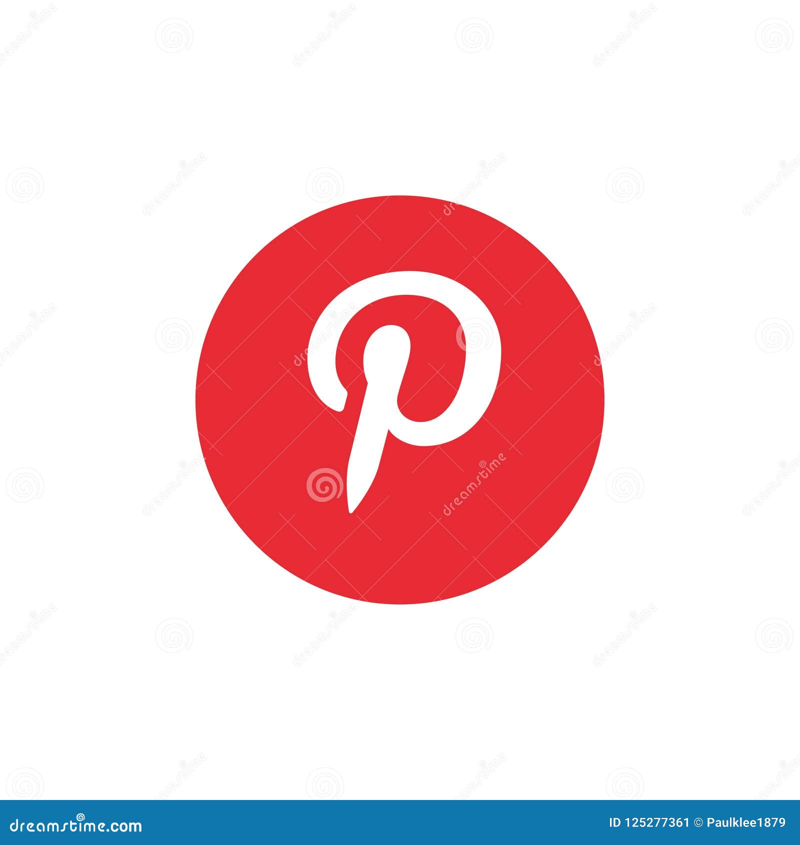 Pinterest Logo Vector editorial photo. Illustration of white - 125277361