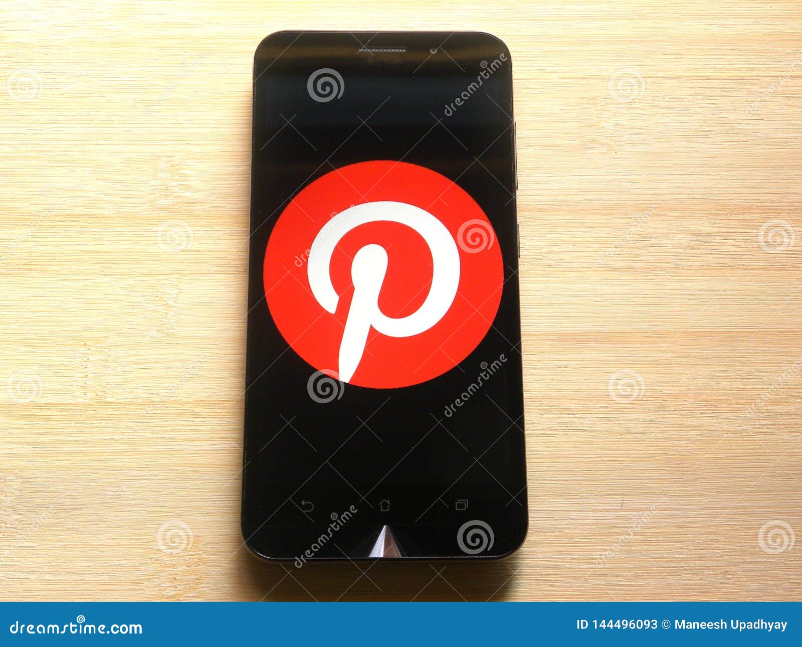 Pinterest on mobile phone editorial stock photo. Image of applications ...