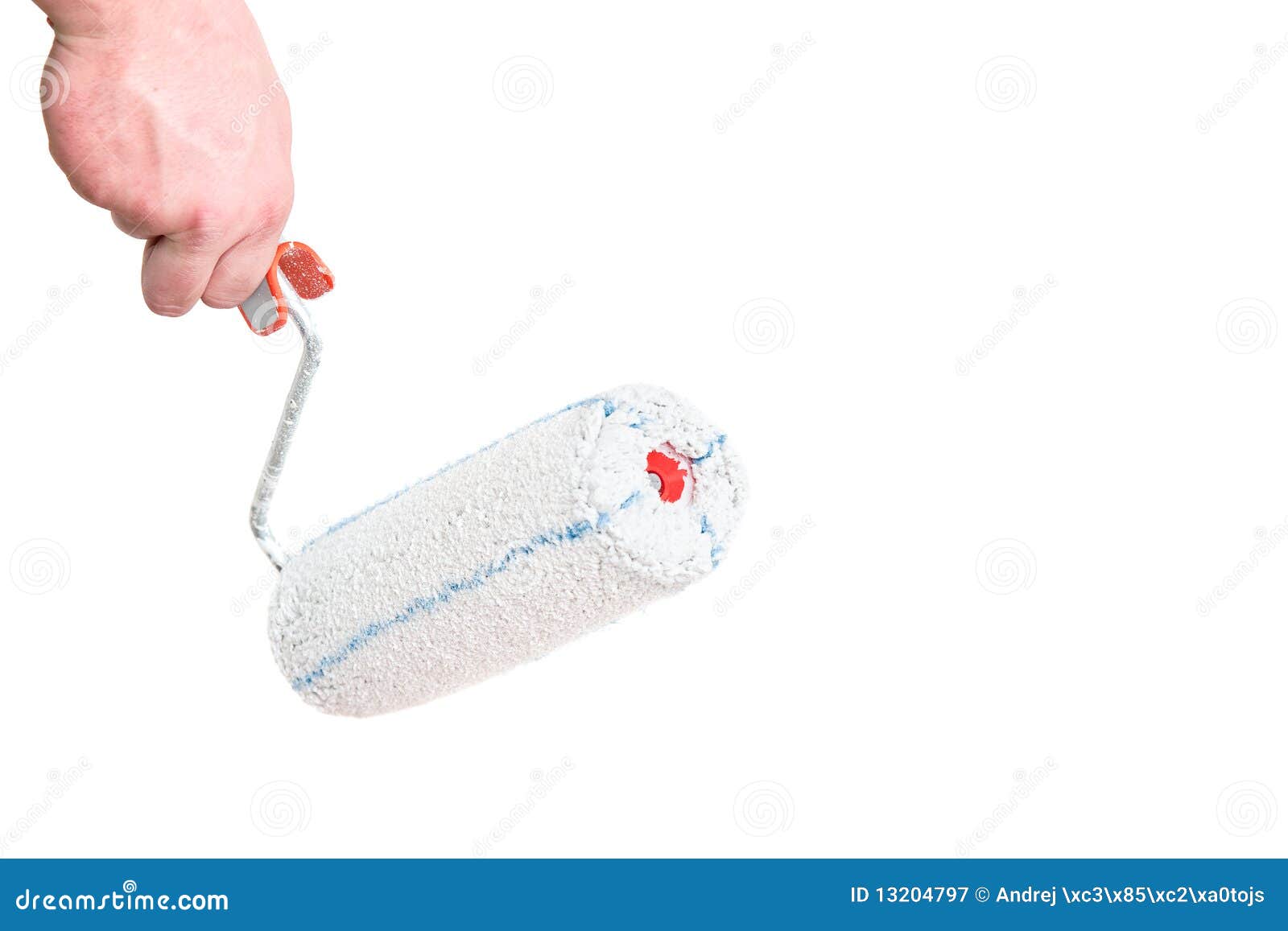 Pintor do rolo imagem de stock. Imagem de pintor, branco - 13204797