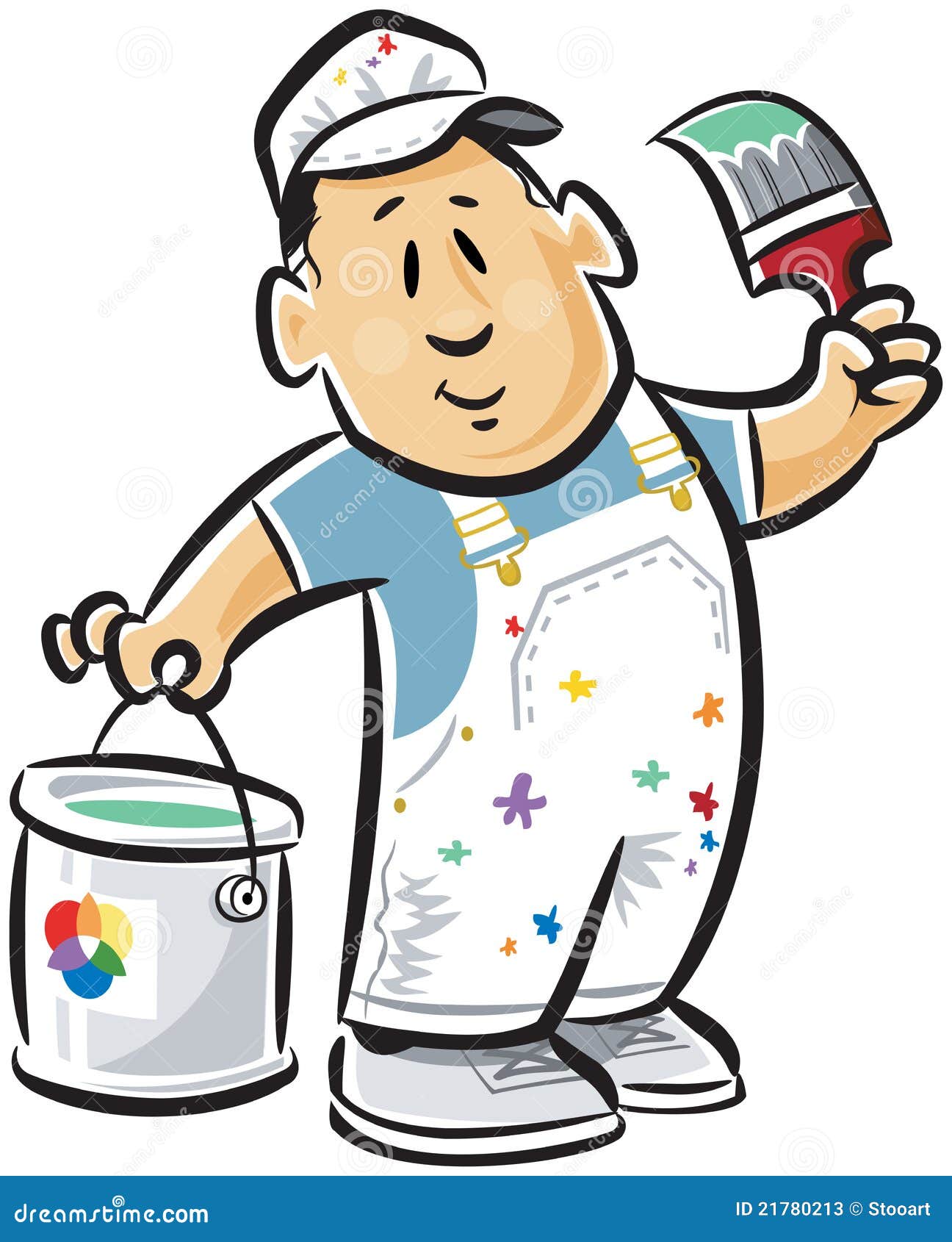 Pintor profissional ilustração do vetor. Ilustração de leigo - 21780213