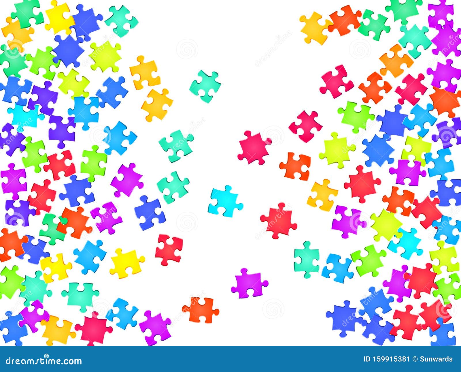 Pintura Abstracta Rompecabezas Puzzle Colores Arcoiris Ilustración del ...