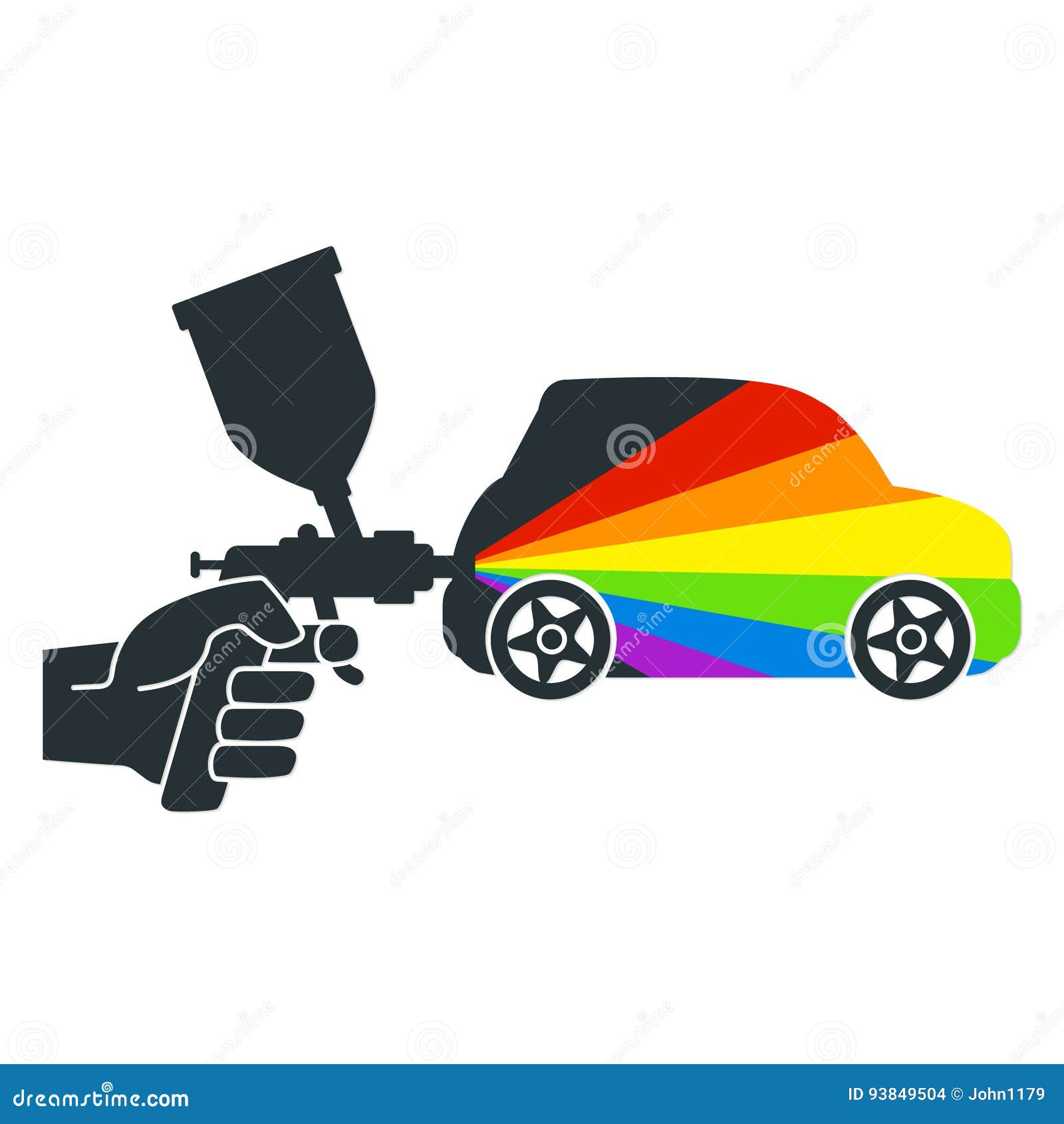 Pintura del coche ilustración del vector. Ilustración de servicio ...