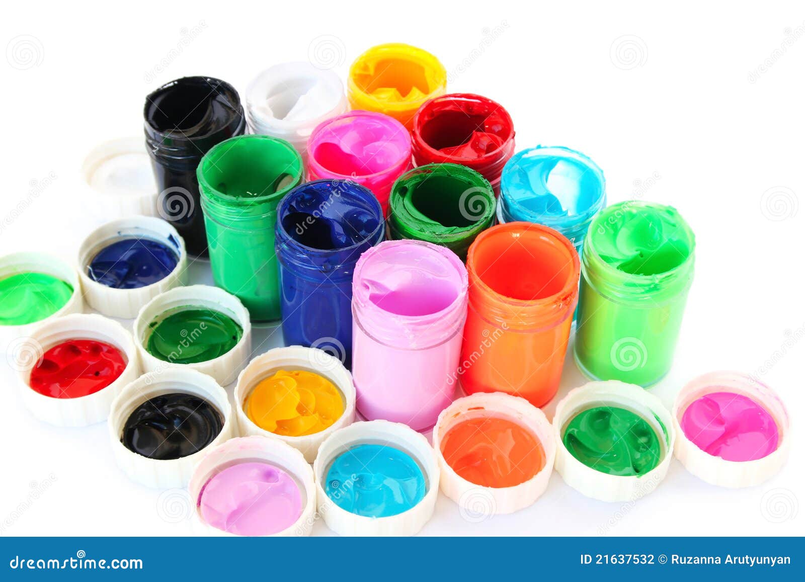 Pinturas coloridas foto de archivo. Imagen de color, brillante - 21637532