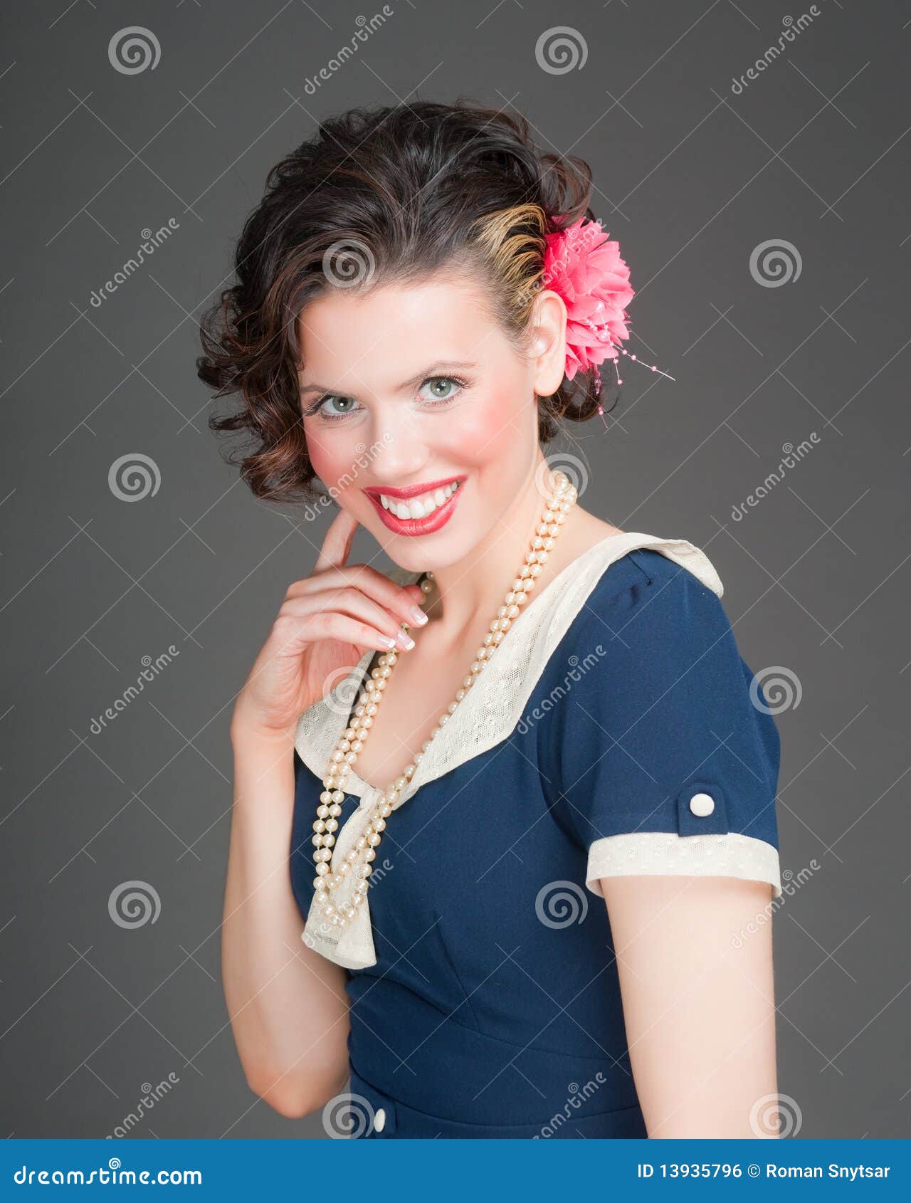 Pinup Sailor Girl Blowing A Kiss Royalty Free Stock Image