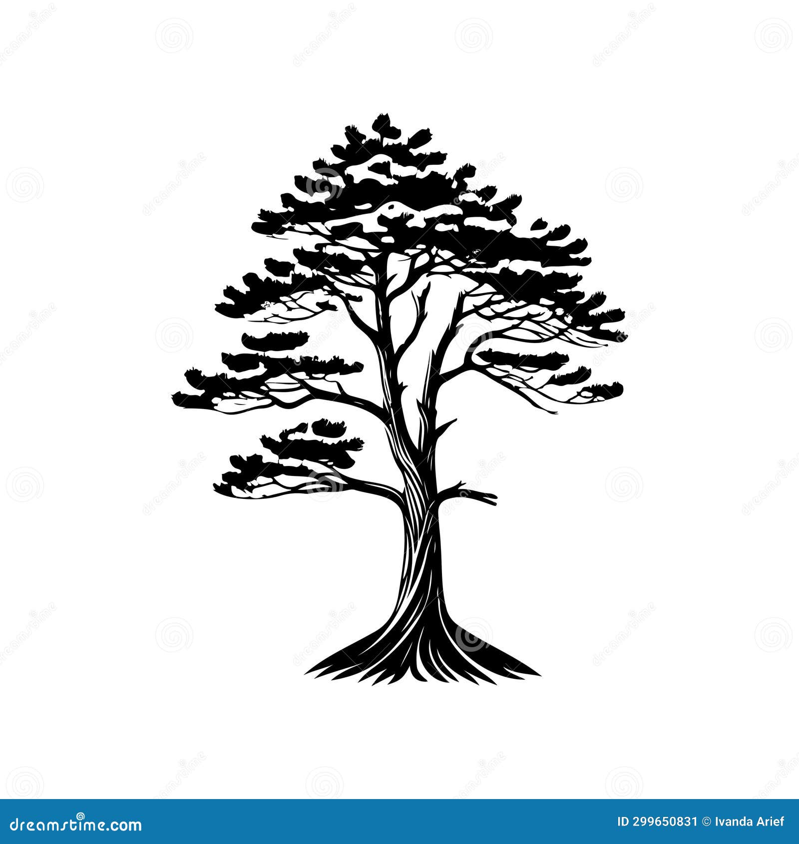 Pinus Strobus Icon Hand Draw Black Colour Tree Day Logo Symbol Perfect ...
