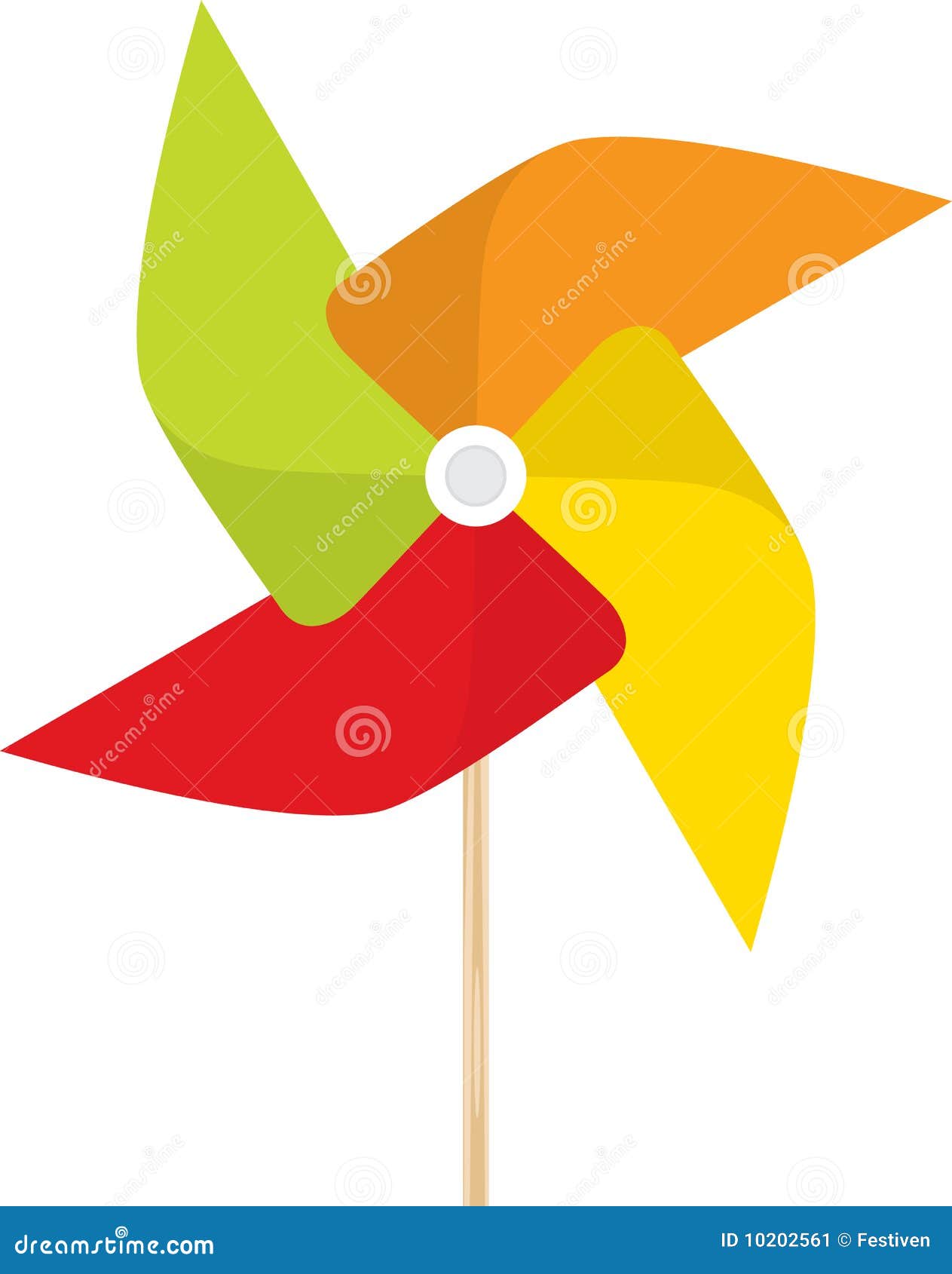 Pinwheel stock vector. Illustration of bright, icon, windmill - 10202561