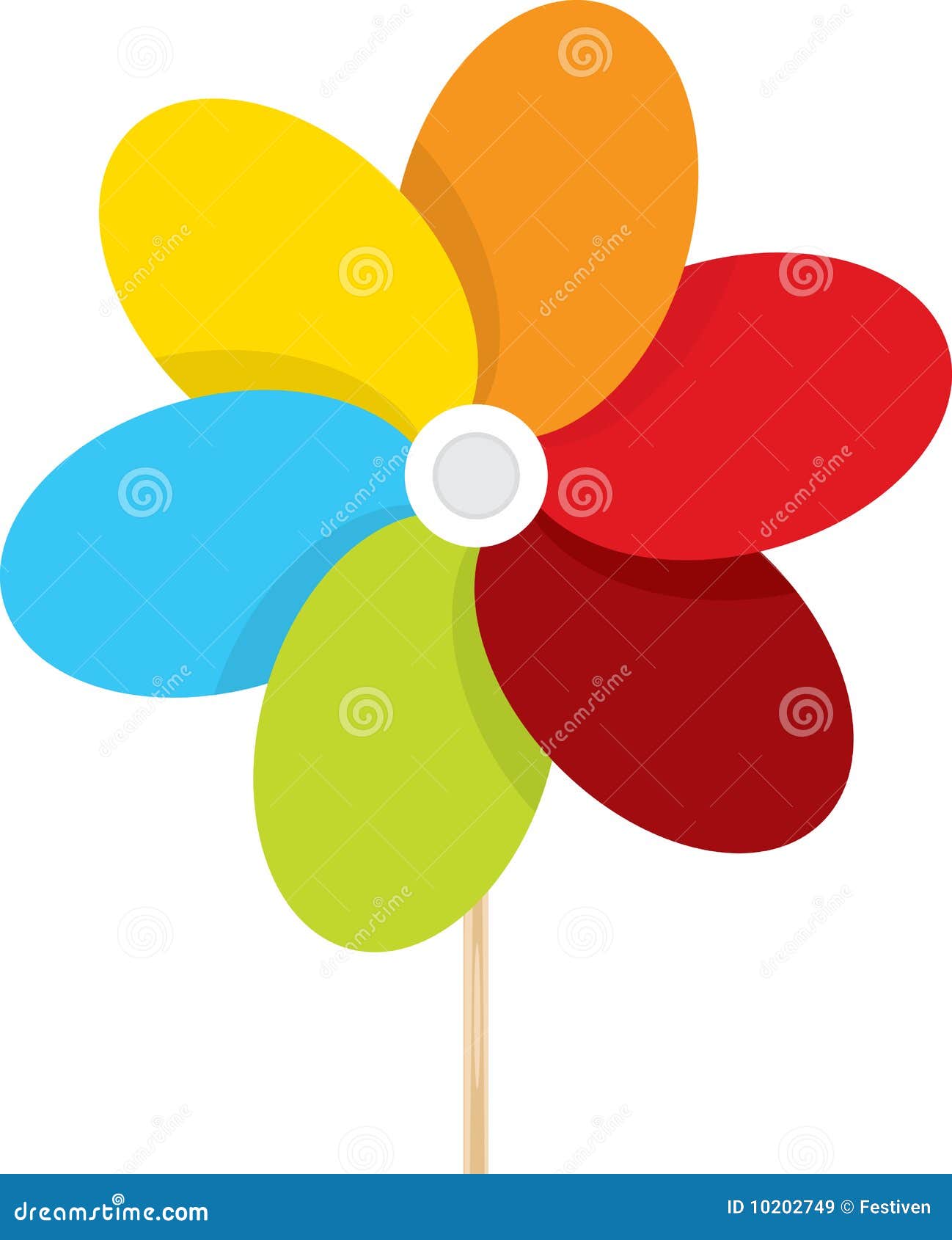 Pinwheel stock vector. Illustration of colored, pinwheel - 10202749