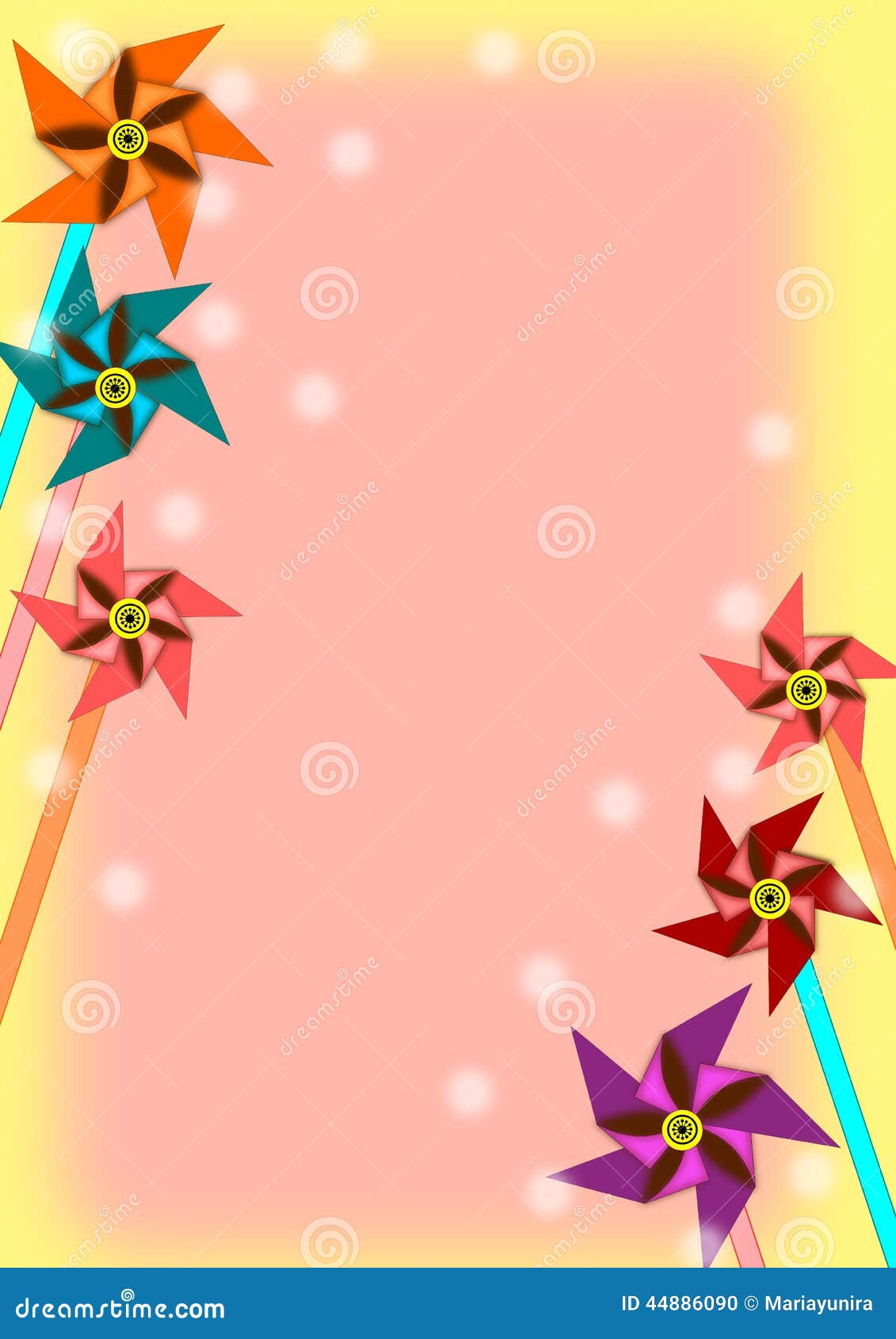 Pinwheel stock illustration. Illustration of play, border - 44886090