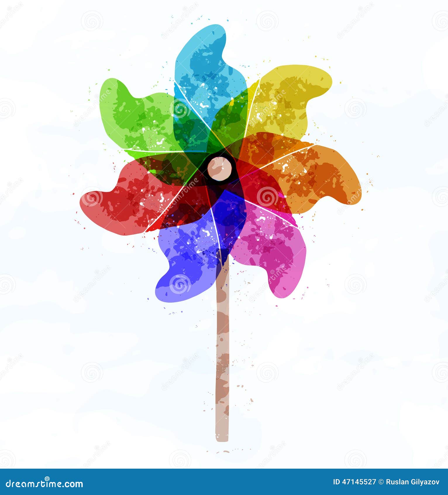 Watercolor Pinwheel Stock Illustrations – 84 Watercolor Pinwheel Stock ...