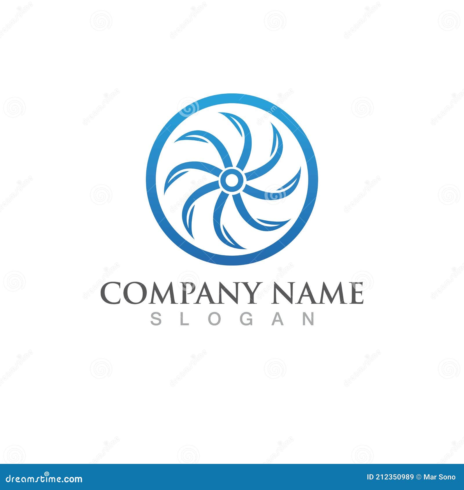 Pinwheel Fan Logo and Symbol Vector Stock Vector - Illustration of ...