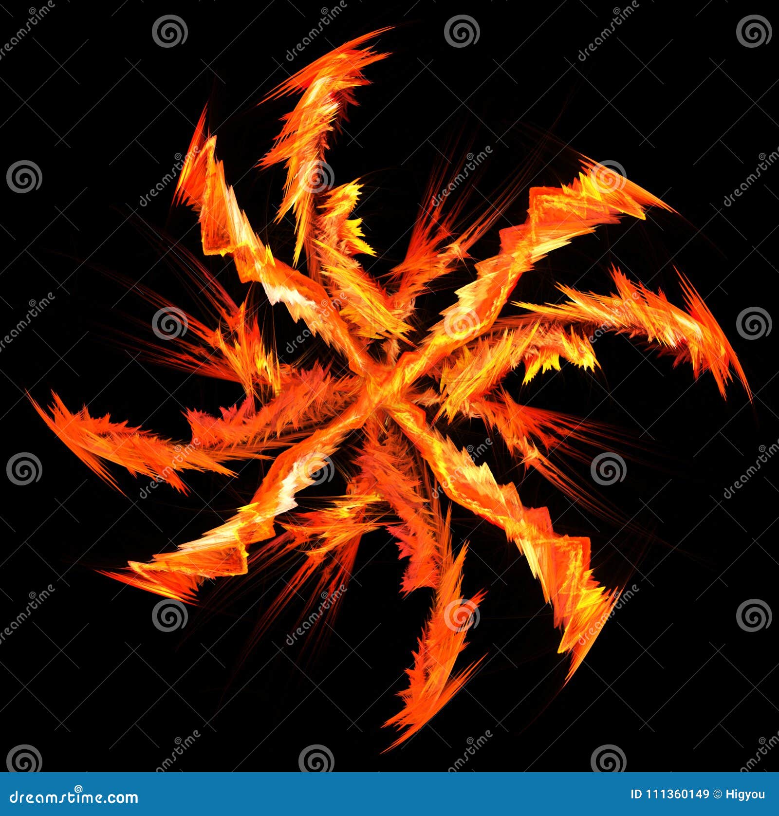 Pinwheel Flame stock illustration. Illustration of fractal - 111360149