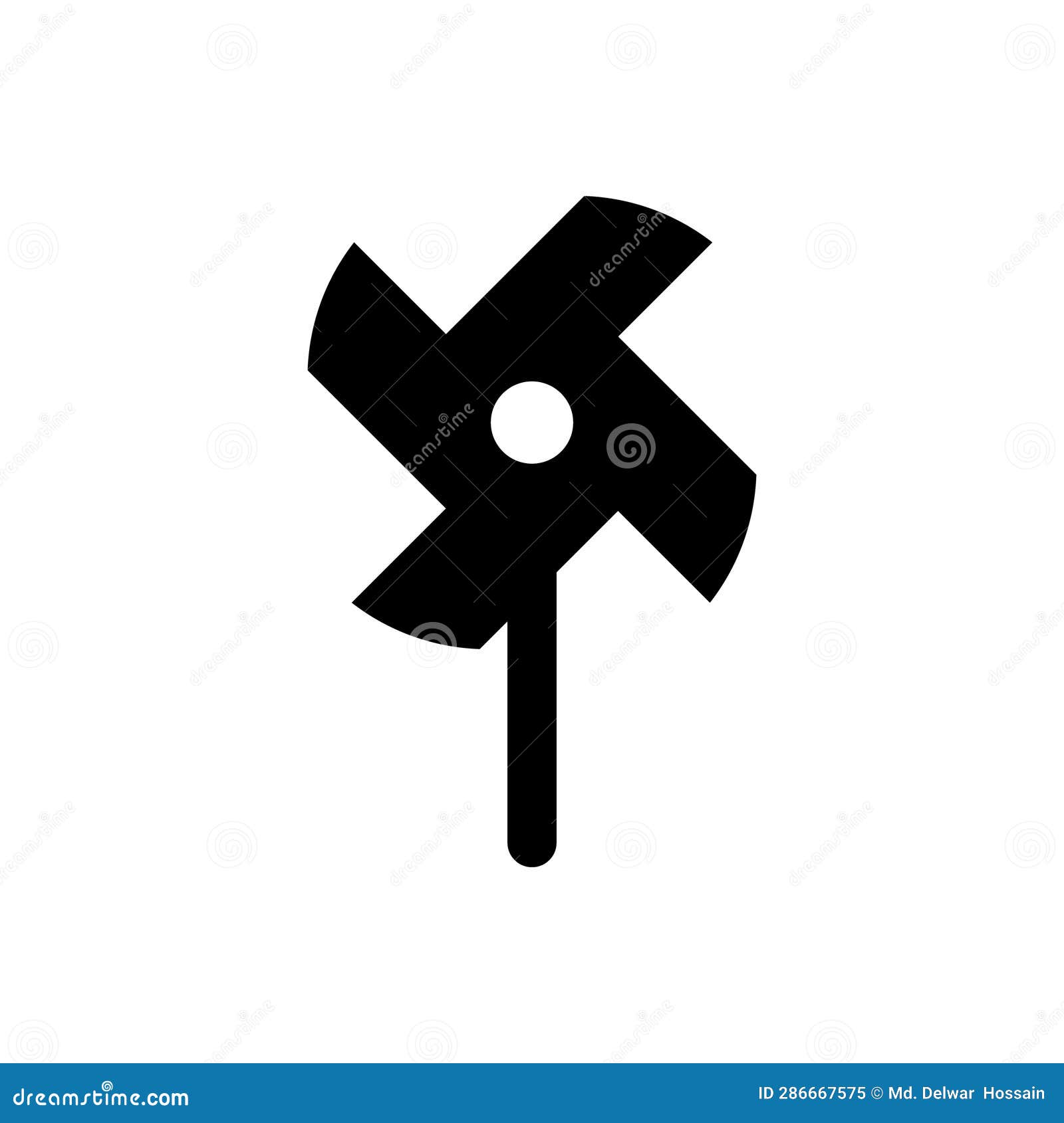 Pinwheel icon stock vector. Illustration of wind, text - 286667575