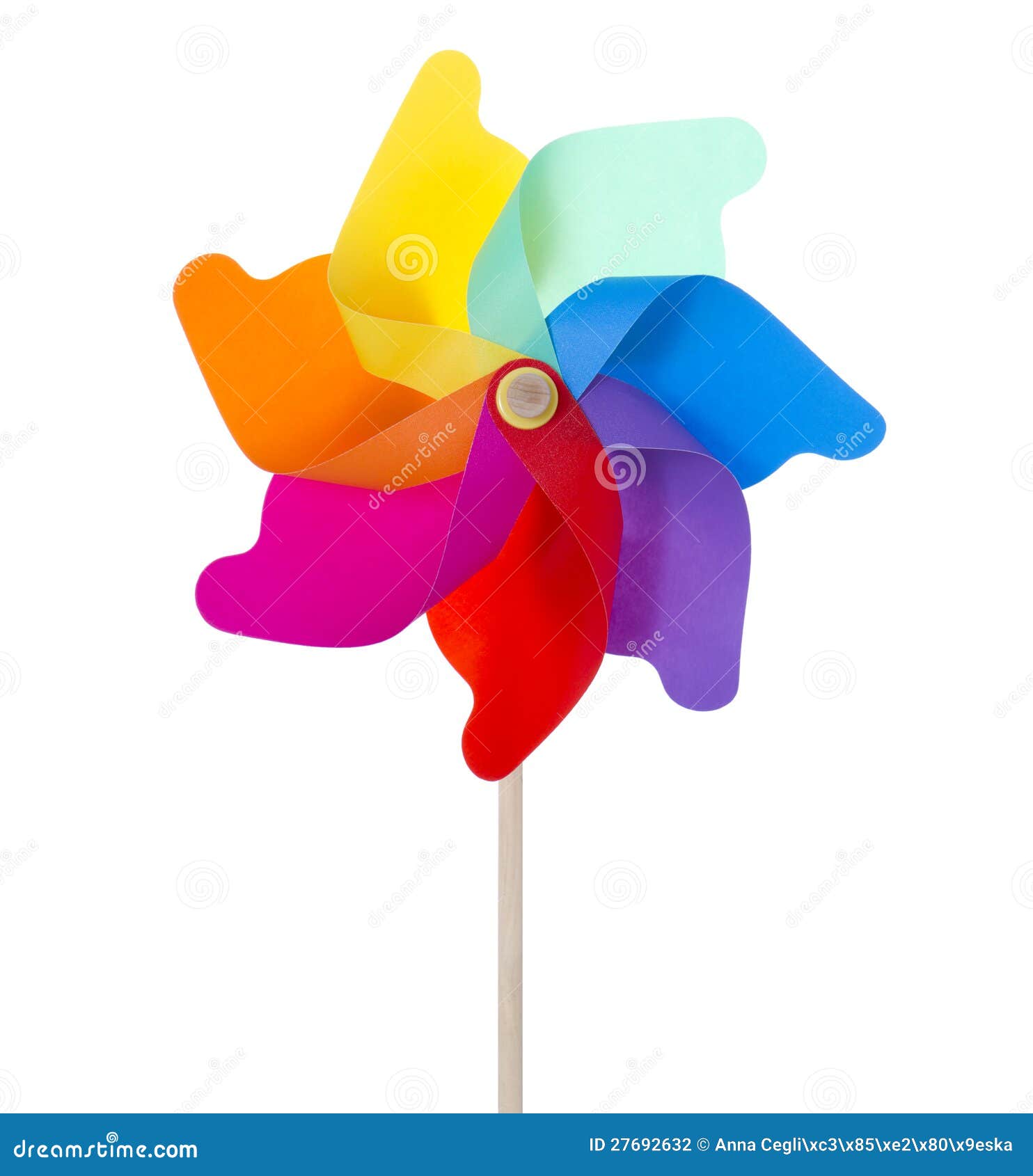 Isolated Pinwheel In Rainbow Colours Royalty-Free Stock Image ...