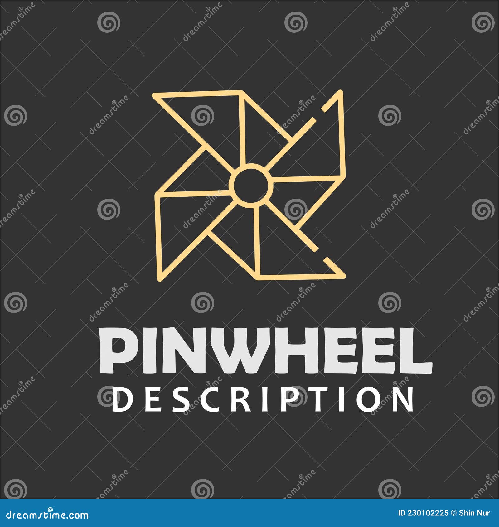 Pinwheel Logo. Abstract Rainbow Color Summer Spinner Symbol, Wind ...