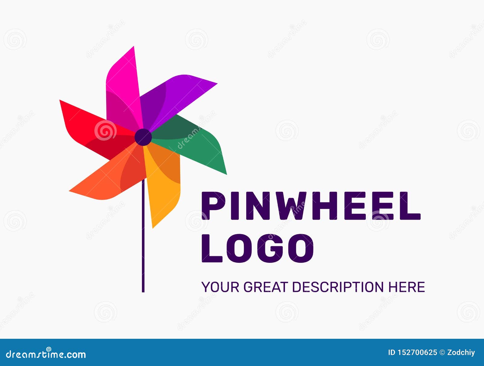 Pinwheel logo stock vector. Illustration of beach, color - 152700625