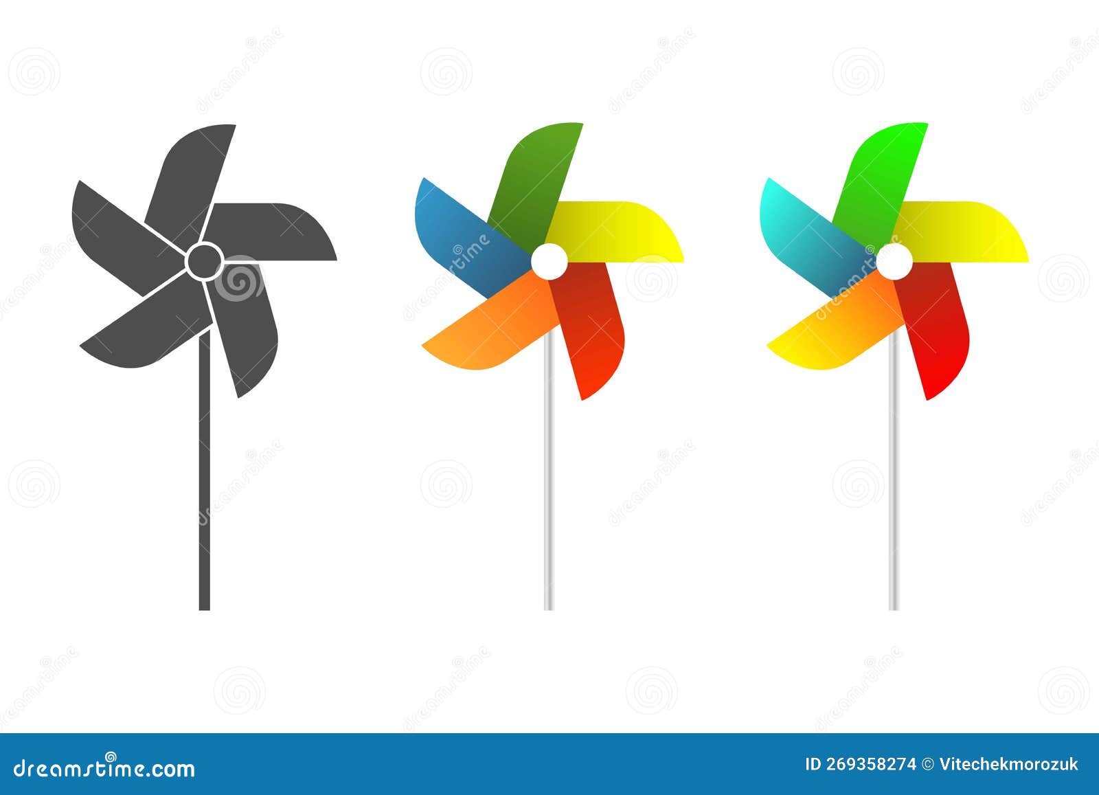 Pinwheel Logo Vector Illustration | CartoonDealer.com #152700628