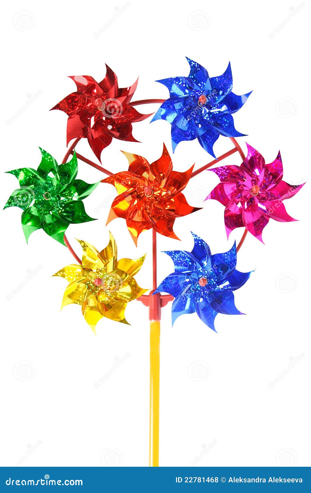 Pinwheel with Multicolored Spirals Stock Photo - Image of rainbow ...