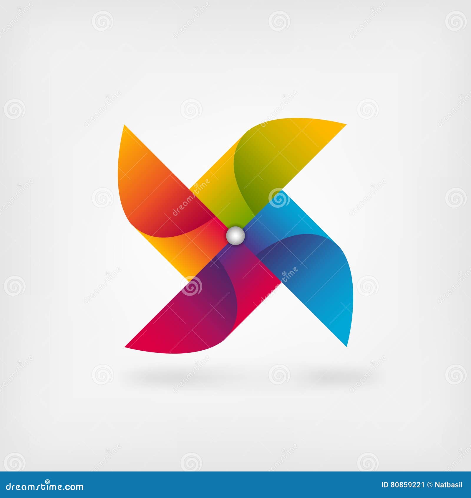 Pinwheel Symbol In Rainbow Colors Cartoon Vector | CartoonDealer.com ...