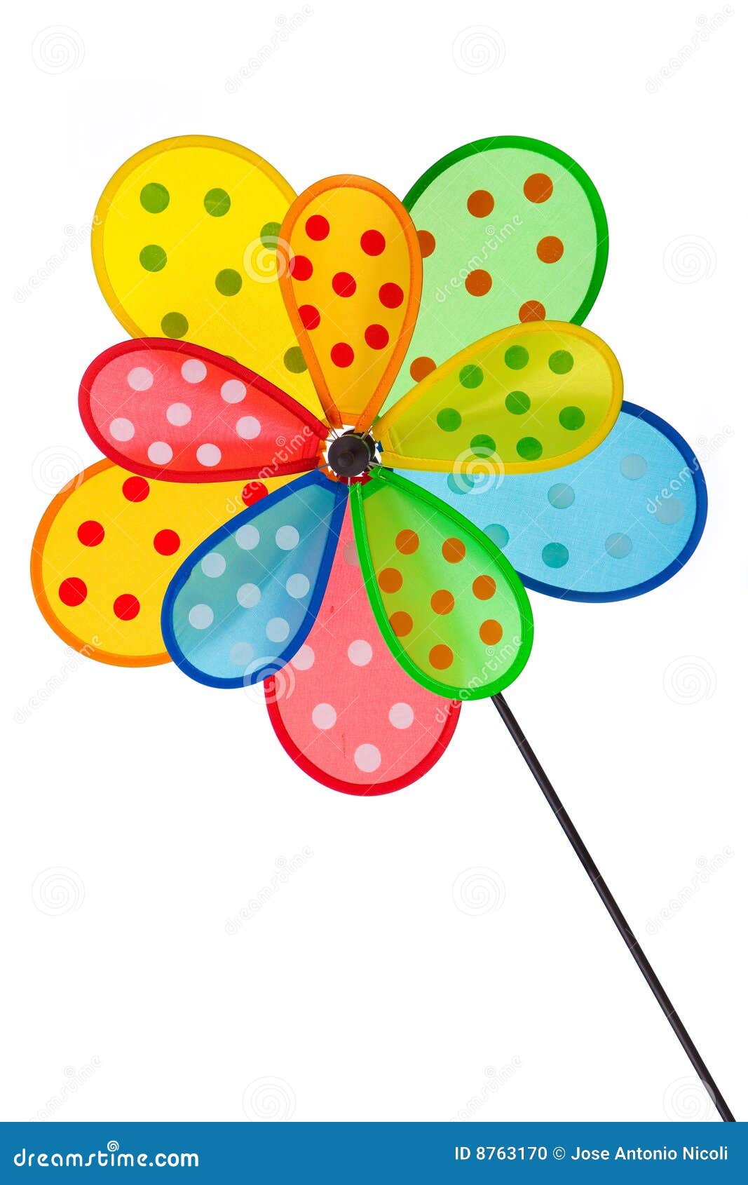 Pinwheel in white stock photo. Image of rainbow, stick - 8763170