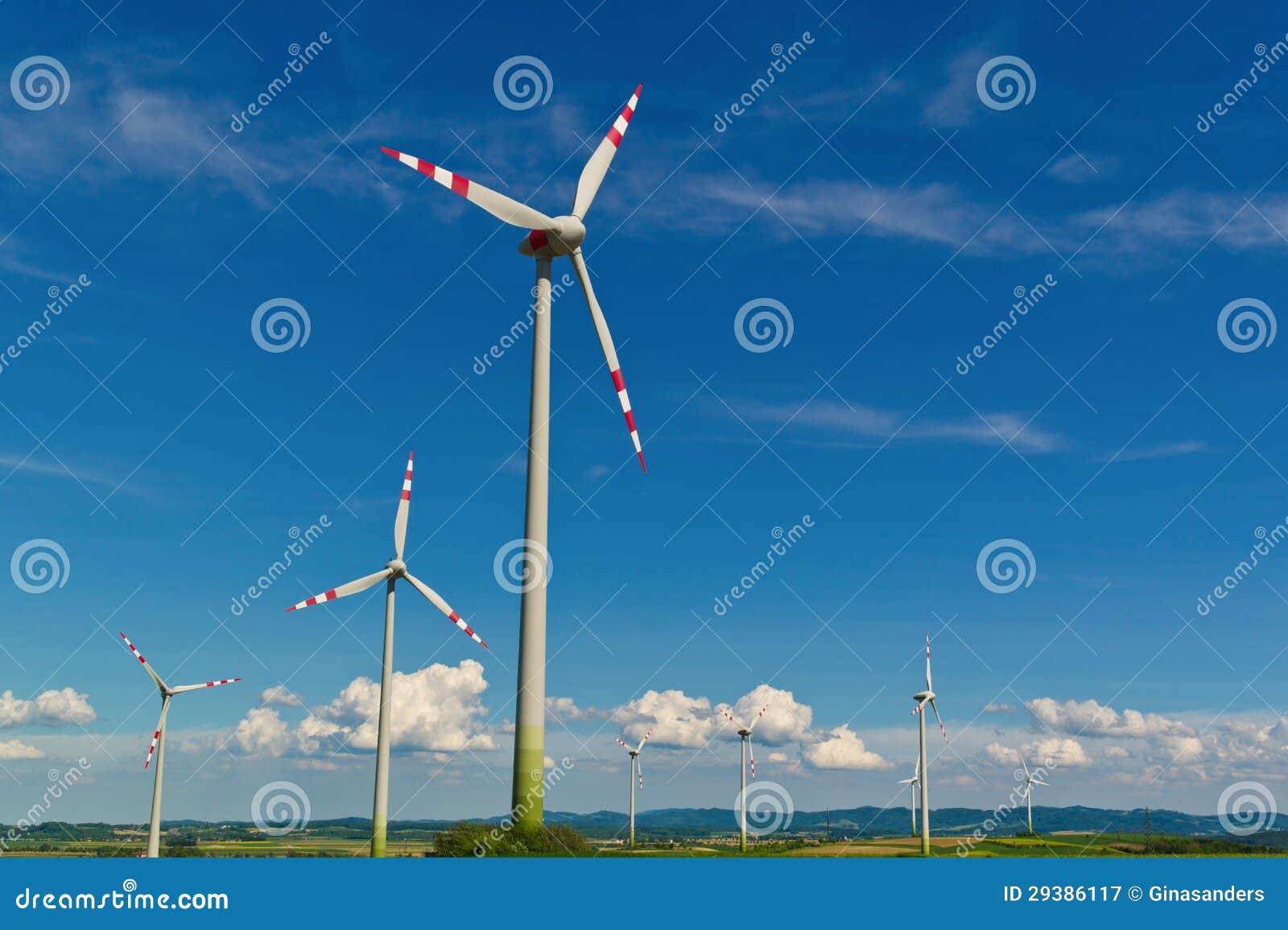 Pinwheel of a Wind Power Plant for Electricity Stock Image - Image of ...