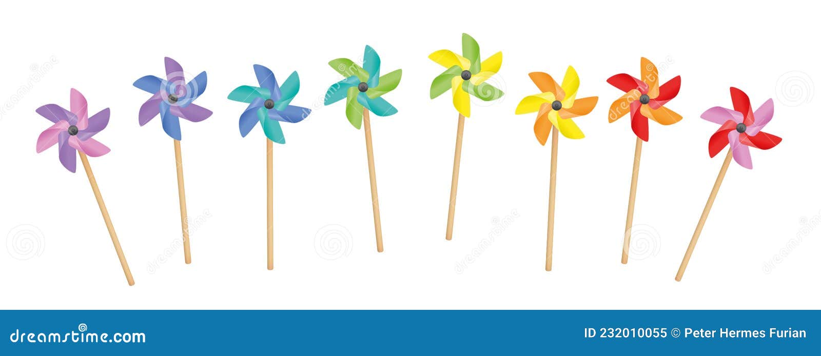 Shiny Pinwheels Cartoon Vector | CartoonDealer.com #45171759