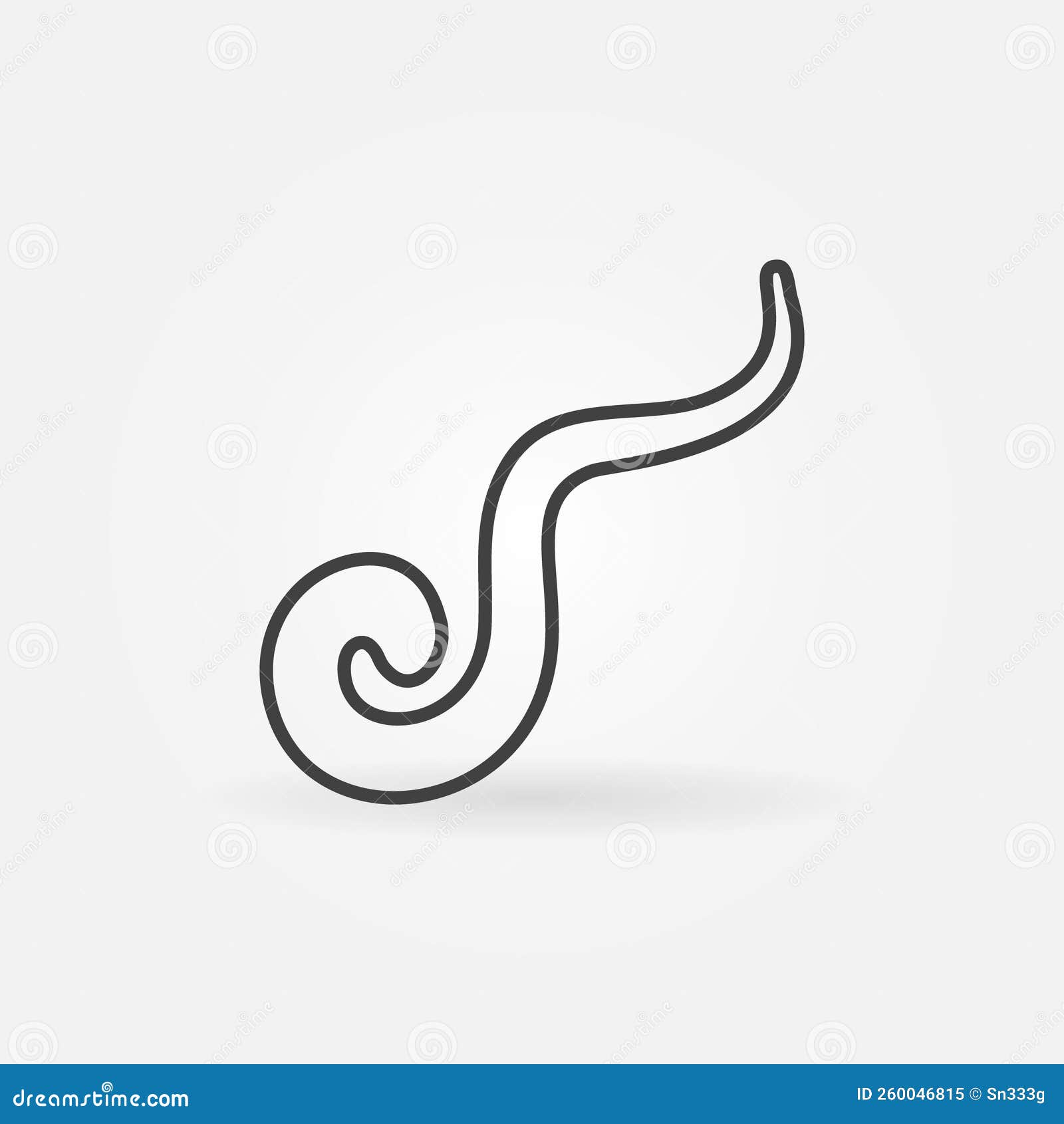 Pinworm Vector Concept Simple Icon in Outline Style Stock Vector ...
